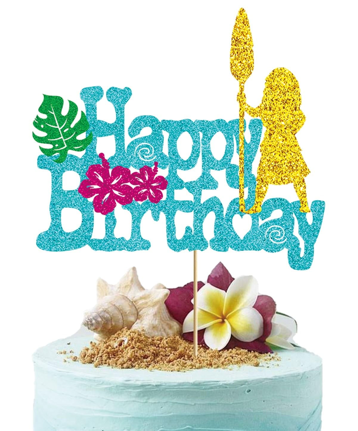 Ocean Cartoon Theme SCH4 Birthday Cake Topper - Hawaiian Ocean Style ...
