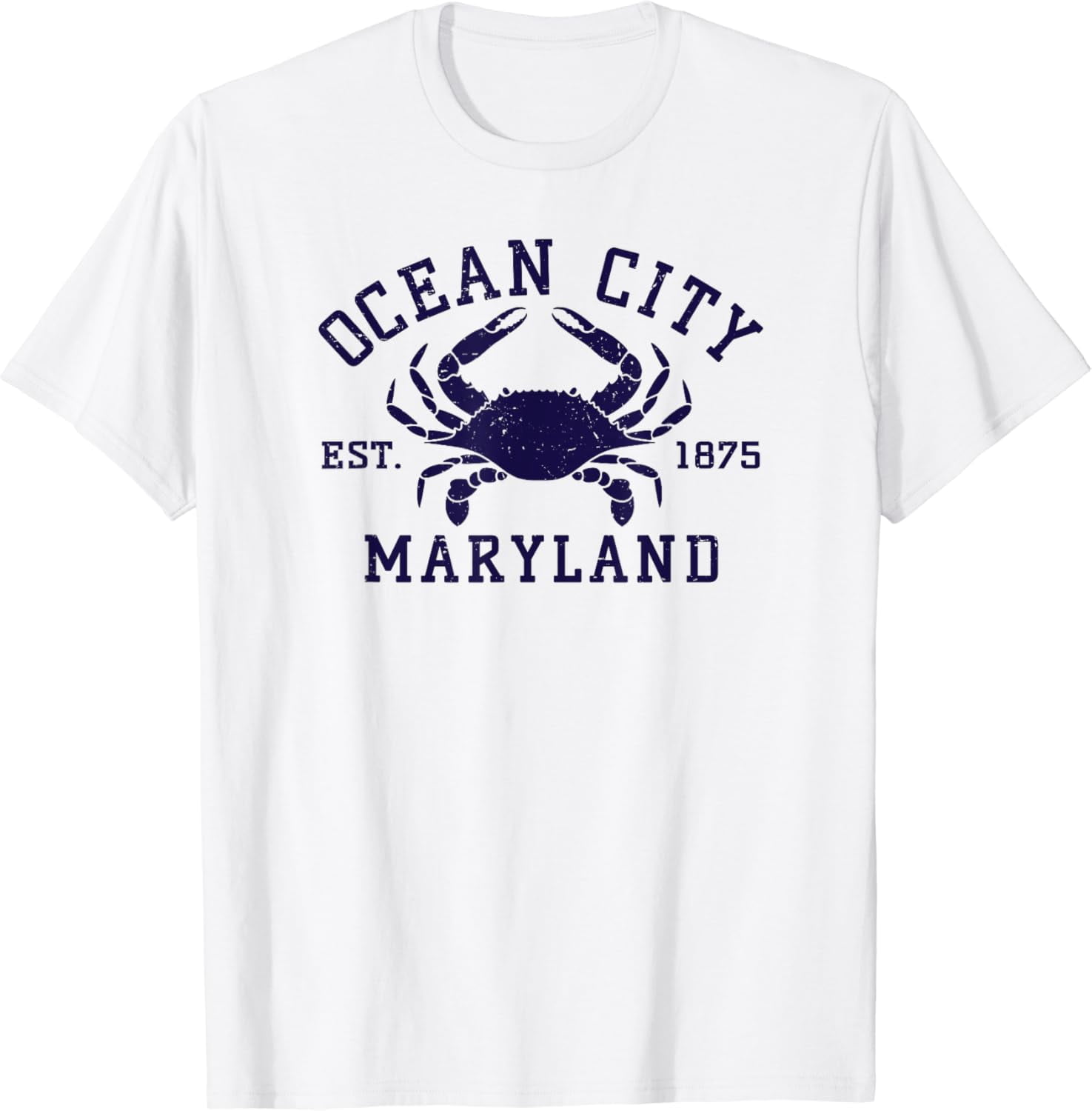 Ocean City Maryland Crab Souvenir Retro Throwback Men Women T-Shirt ...
