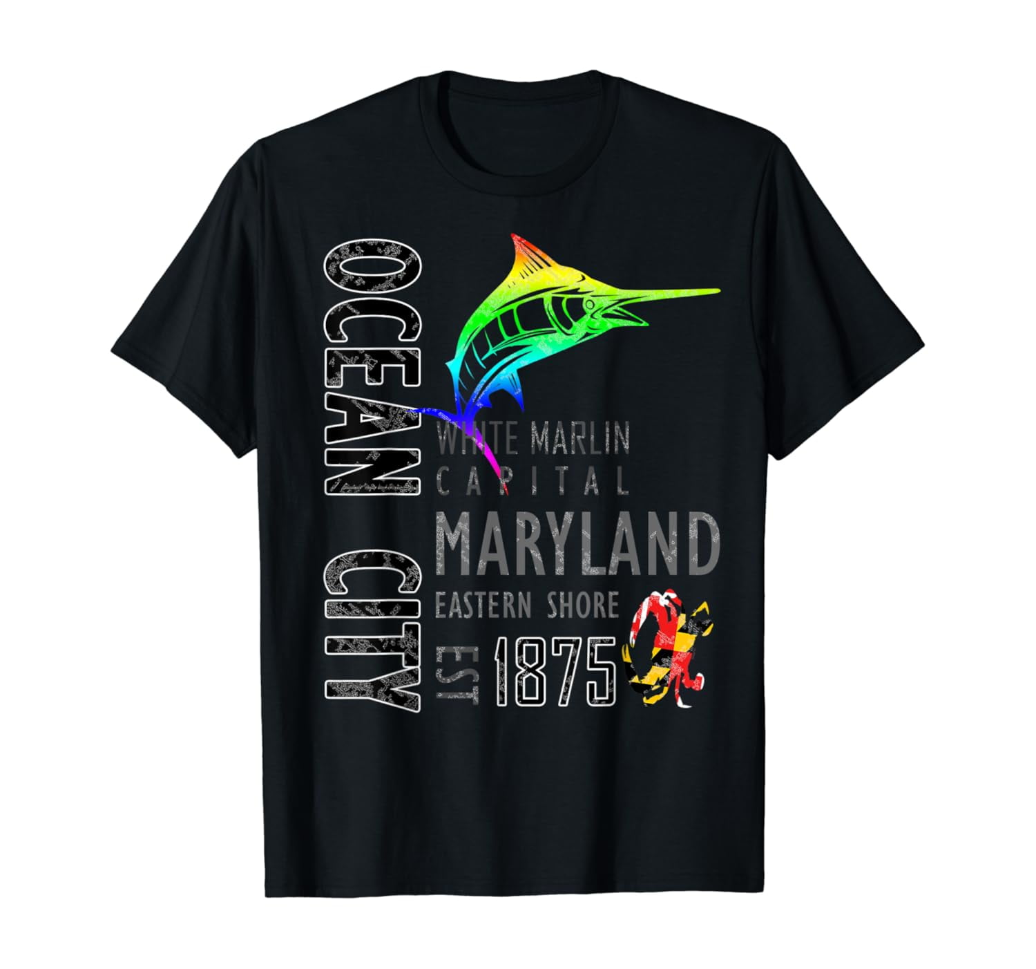 Ocean City Maryland White Marlin Capital Eastern Shore T-Shirt ...