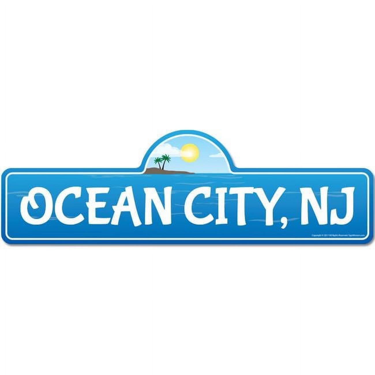 Ocean City, NJ New Jersey Beach Street Sign - Walmart.com