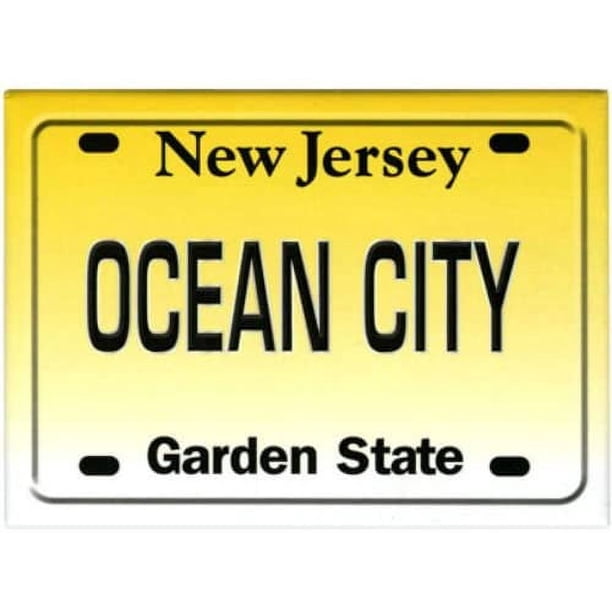 Ocean City New Jersey License Plate Fridge Collector's Souvenir Magnet ...
