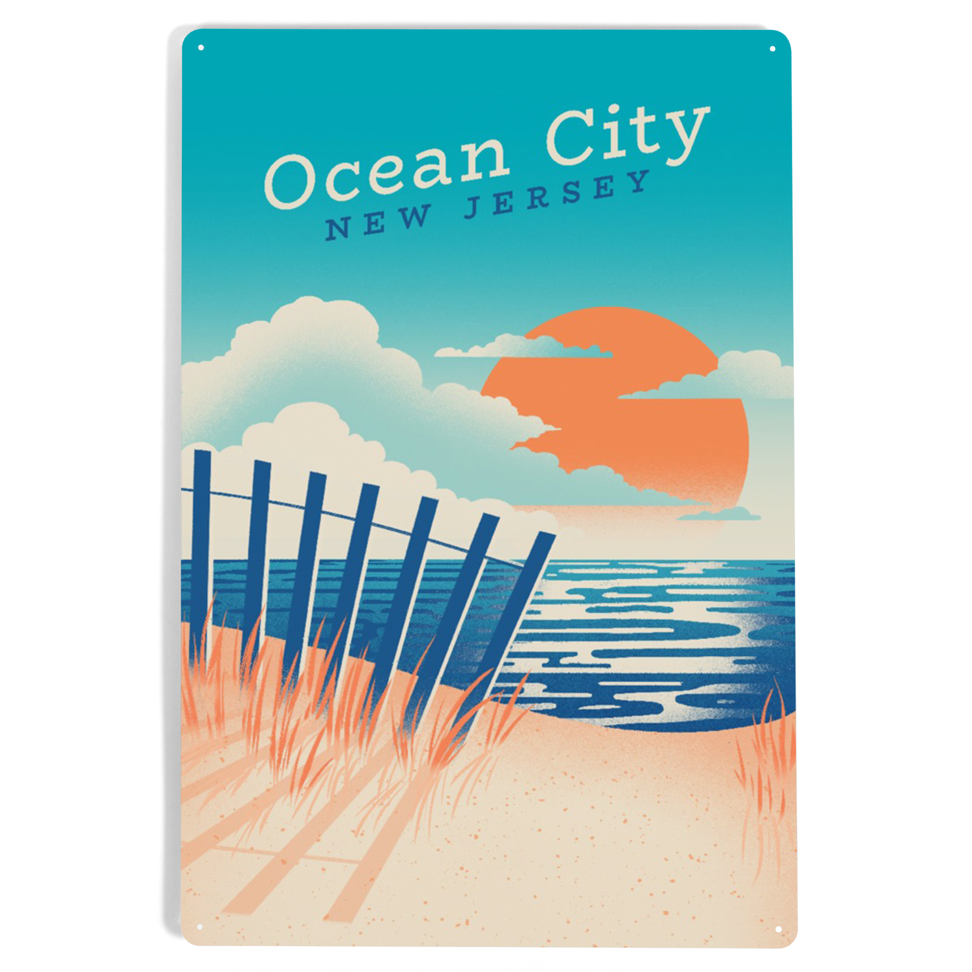 Ocean City, New Jersey, Sun-faded Shoreline Collection, Glowing Shore ...