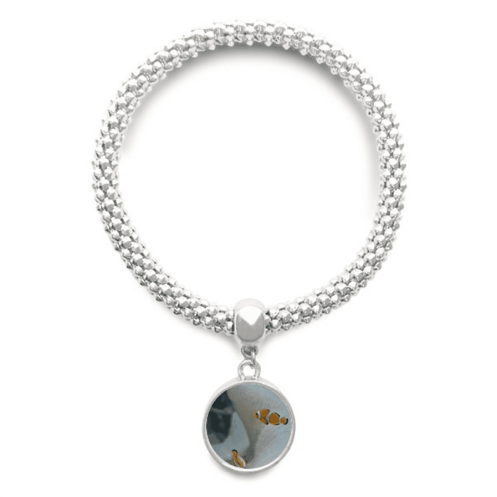 Ocean Clownfish Fish Science Nature Picture Sliver Bracelet Pendant ...