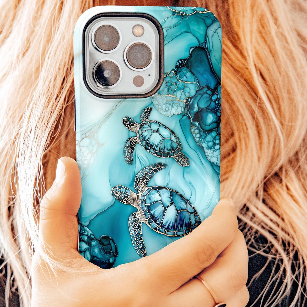 Ocean Coastal Aesthetic Stained Glass MagSafe Phone Case with a Sea ...