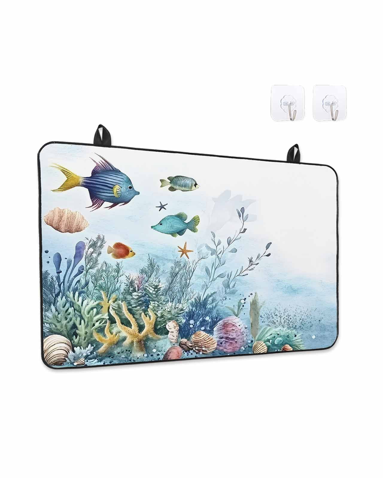 Ocean Coastal Stove Top Covers for Electric Stove, Kitchen Glass ...