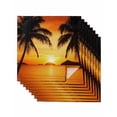 Ocean Coconut Cloth Napkins Set of 8 Reusable Dinner Napkins, Orange ...