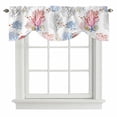 Ocean Colorful Coral Tie Up Valance Curtains Summer Nautical Sea Fish ...