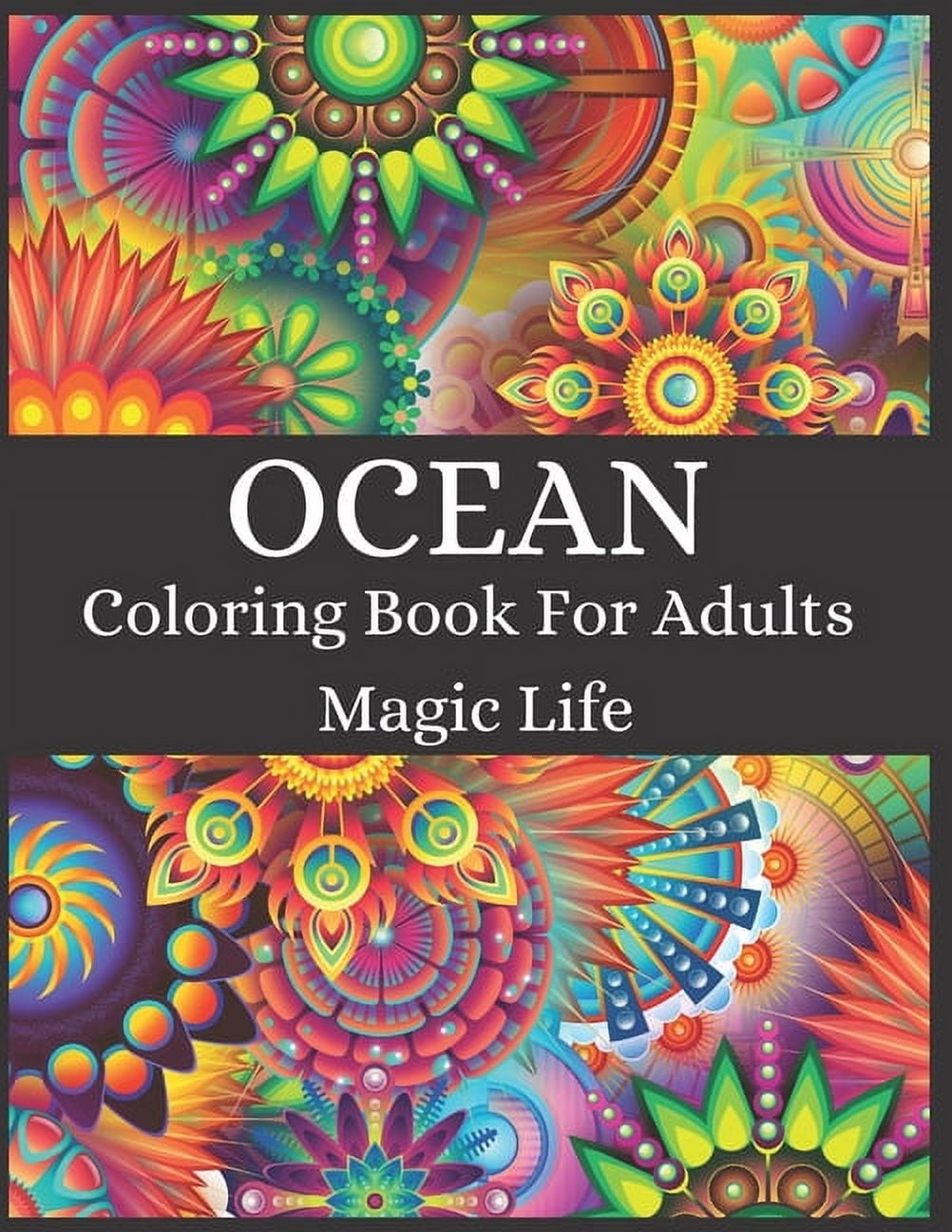 Ocean Coloring Book For Adults Magic Life: Life Under the Sea, Fish ...