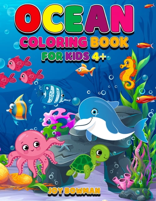 Ocean Coloring Book For Kids Ages 4 - 8: 55 Enchanting Illustration of ...