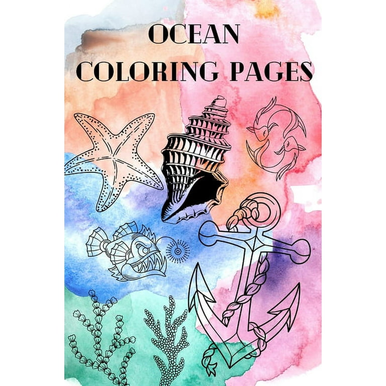 ocean coloring page colored