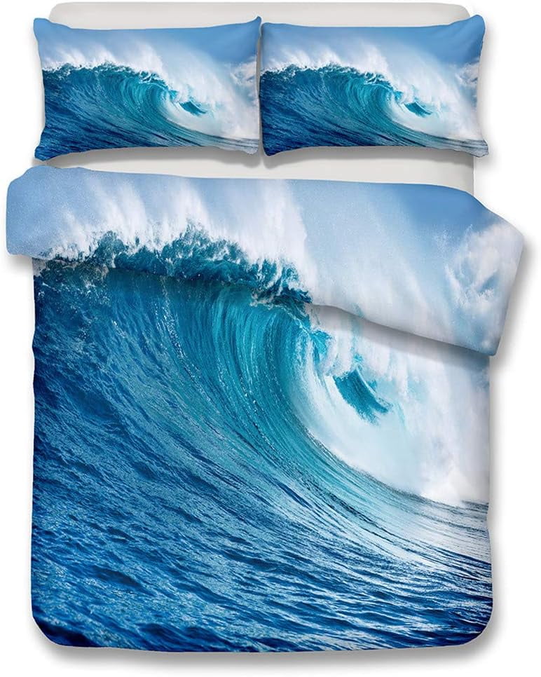 Ocean Comforter Cover Set Beach Bedding Set Tropical Palm Tree Hawaii ...