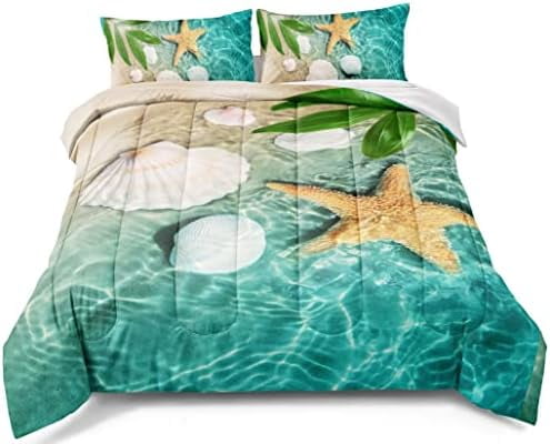 Ocean Comforter Set Size Beach Bedding Set Tropical Palm Tree Hawaii ...
