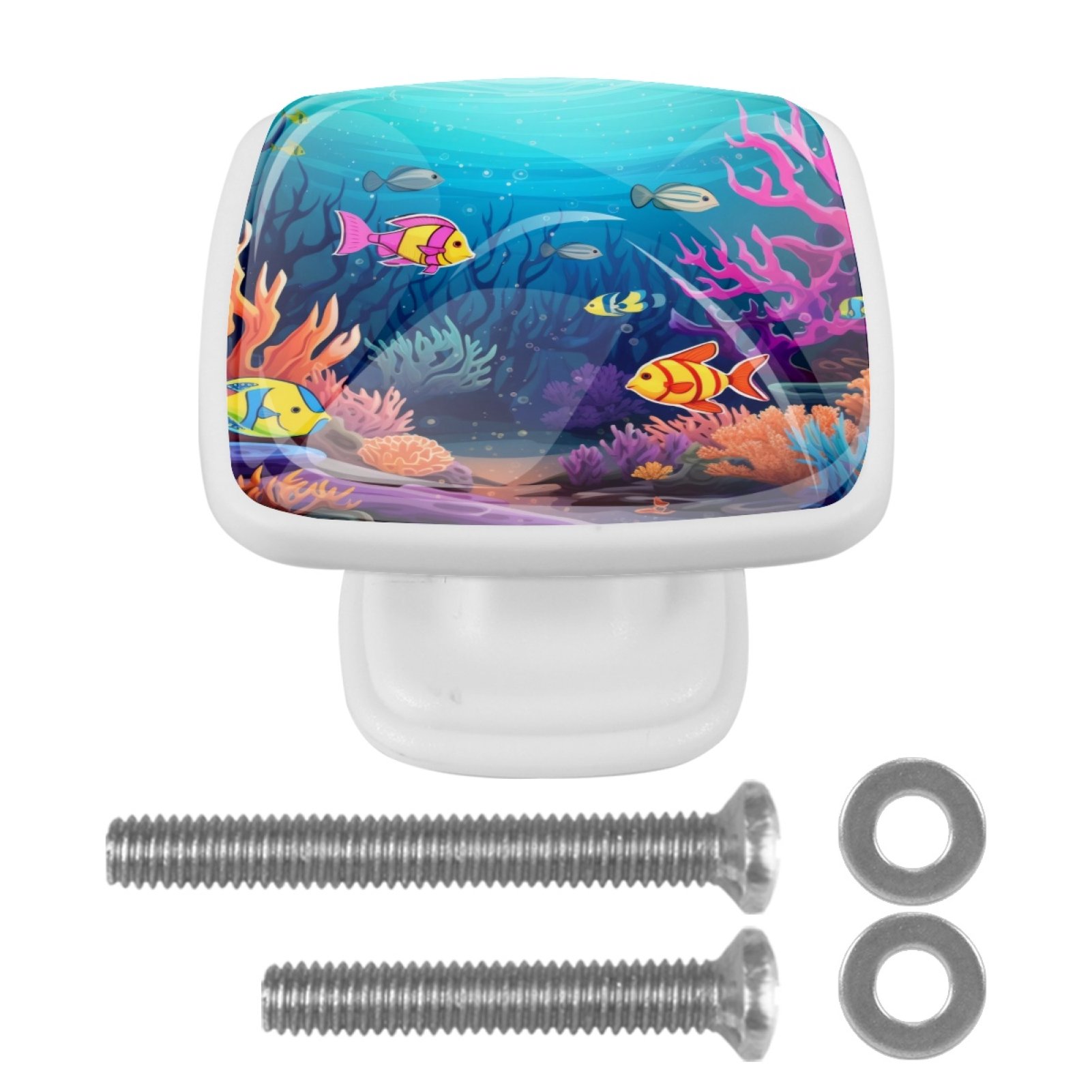 Ocean Coral Fish Cabinets Door and Drawers Knobs Pulls,Furniture ...