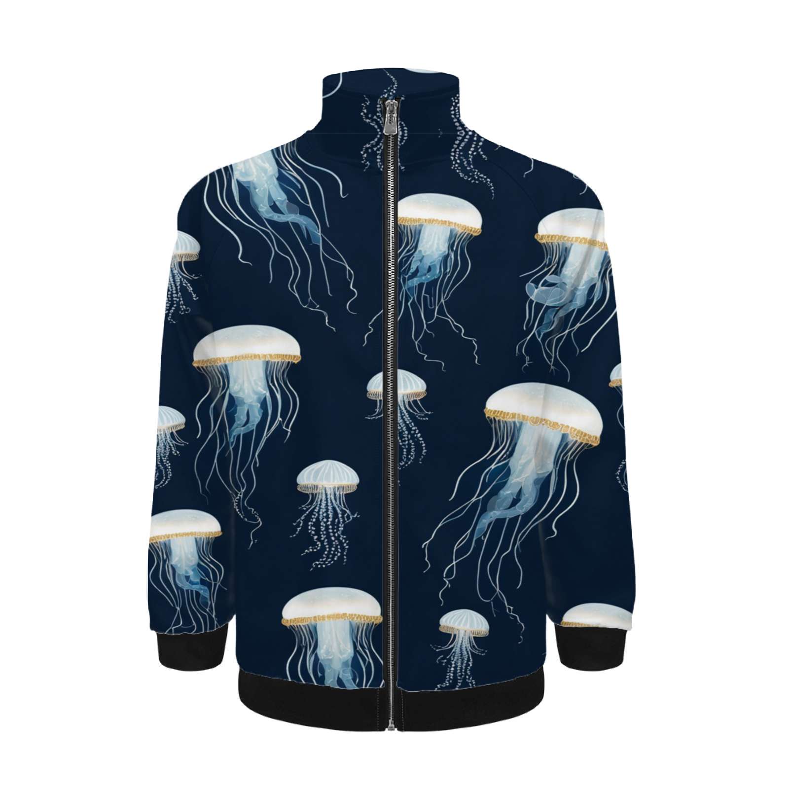 Ocean Coral Jellyfish Print Jacket Men's Street Cool Long Sleeves Coat ...