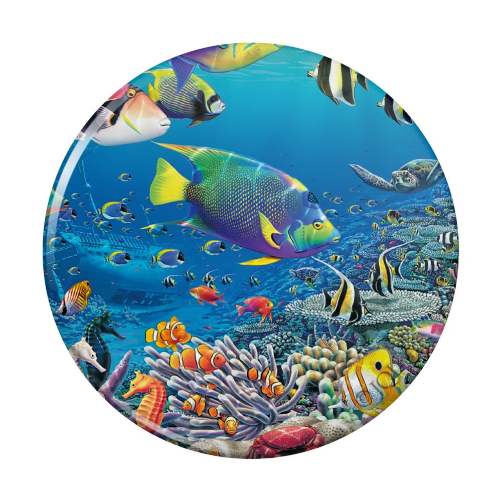 Ocean Coral Reef Angel Fish Garden Diving Kitchen Refrigerator Locker ...