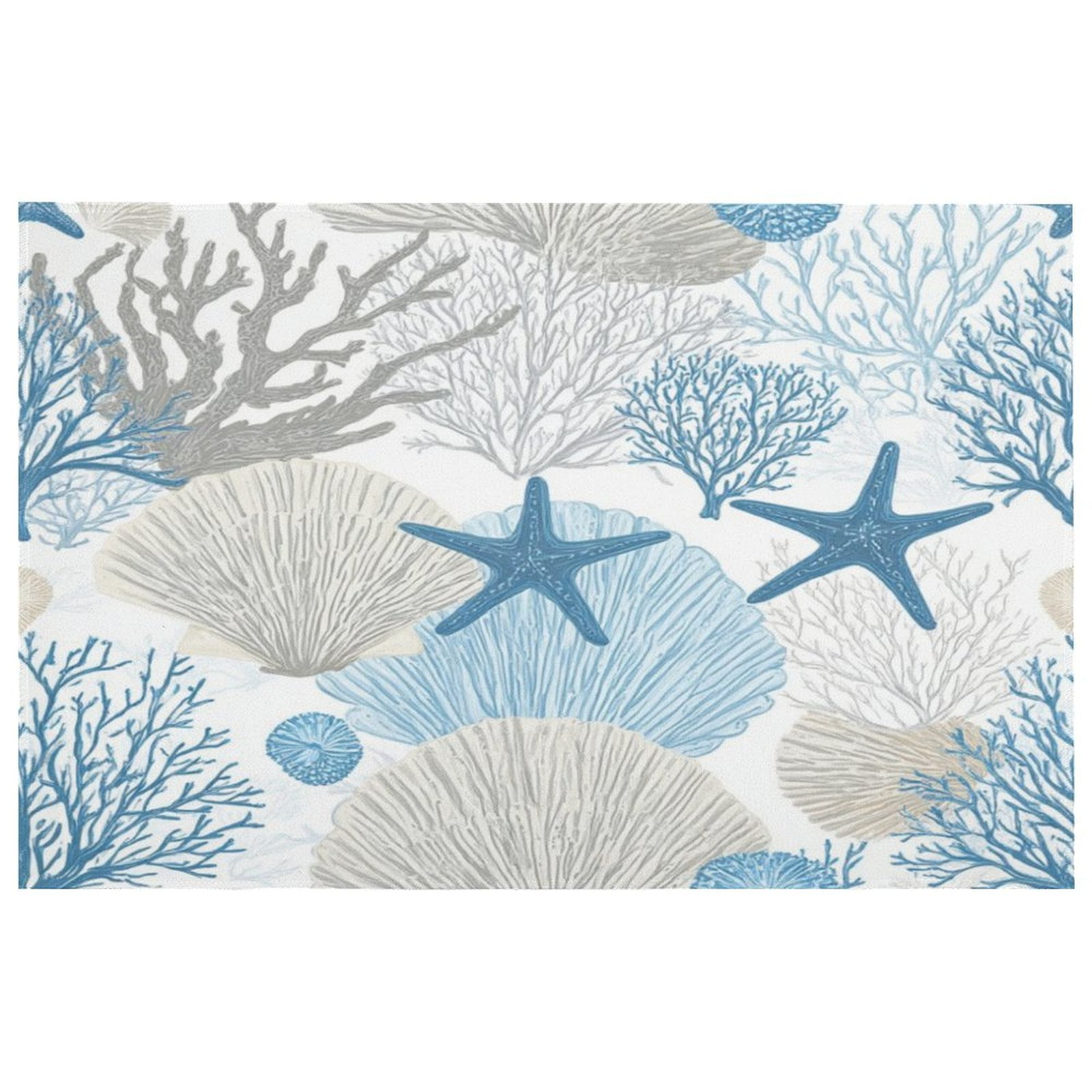 Ocean Coral Shell Blue Green Sea Adult Home Decor Bedroom Living Room ...