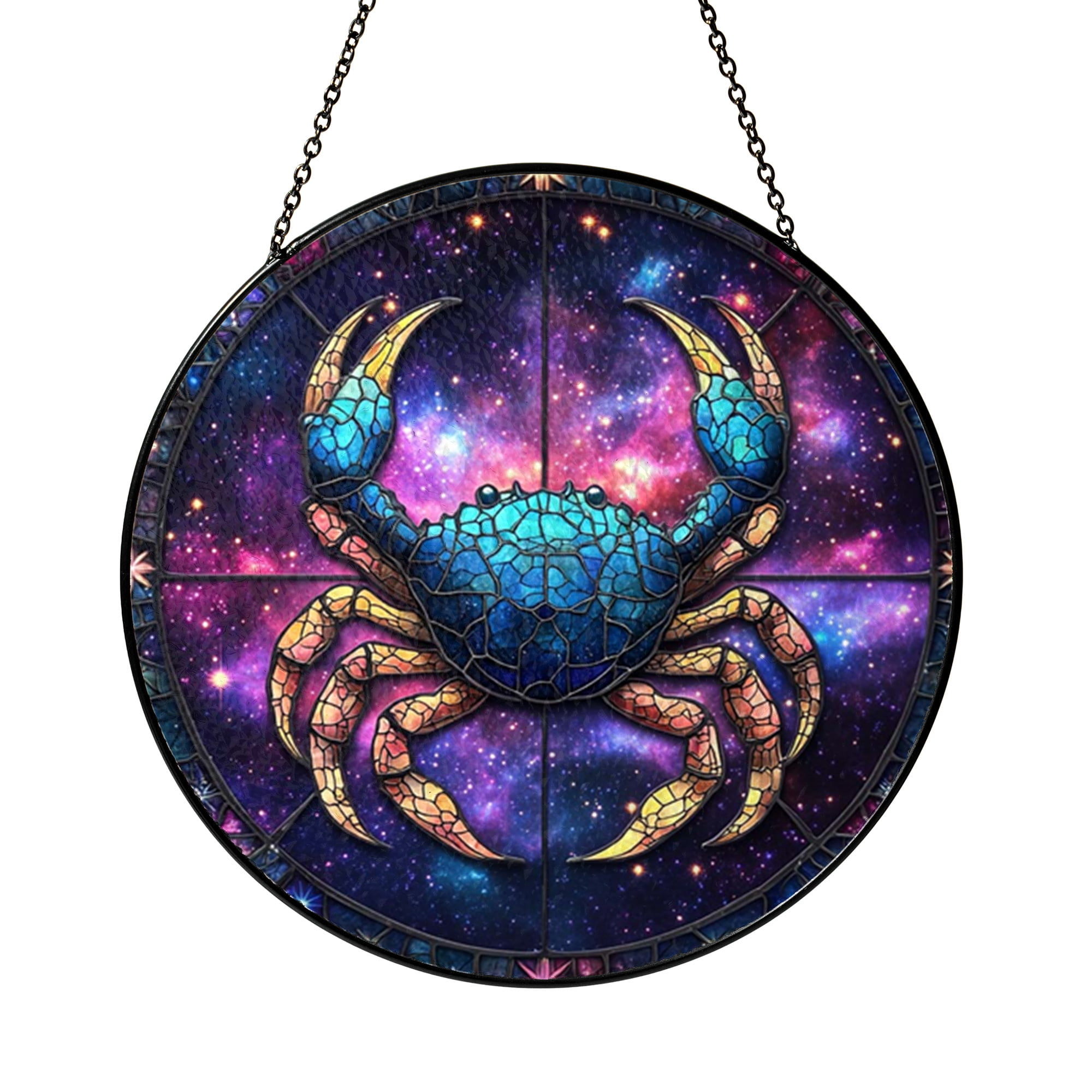Ocean Crab Stained Glass Suncatcher – Coastal Window Decor2001 ...
