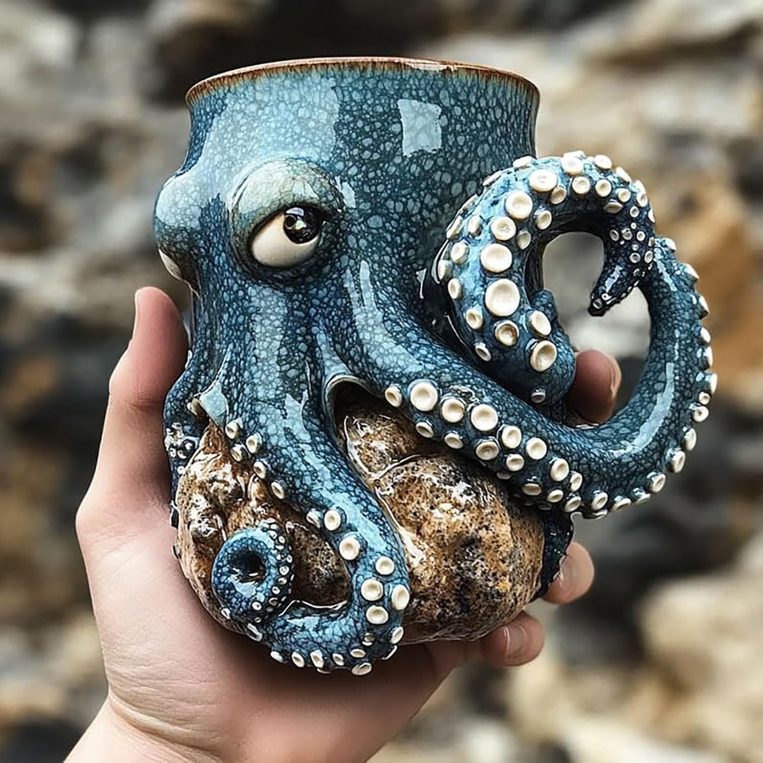 Ocean Creature Octopus Mug, 3D Sea Turtles Mermaids Whales Dolphin ...