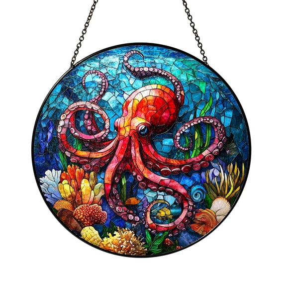 Ocean Creature Window Suncatcher – Stained Glass Style Art - Walmart.com