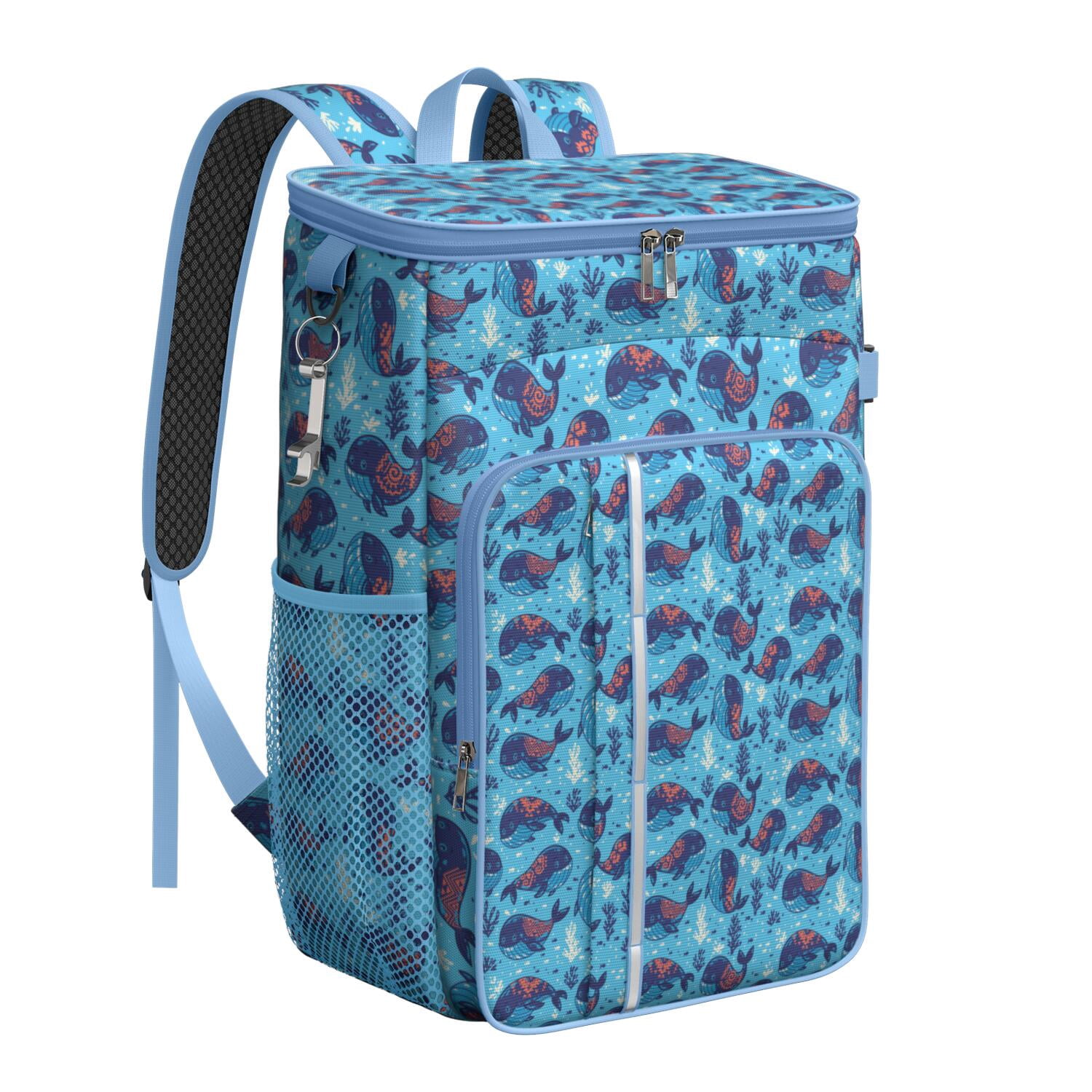 Ocean Creatures Cartoon Backpack Cooler, Insulated Leakproof Cooler Bag ...