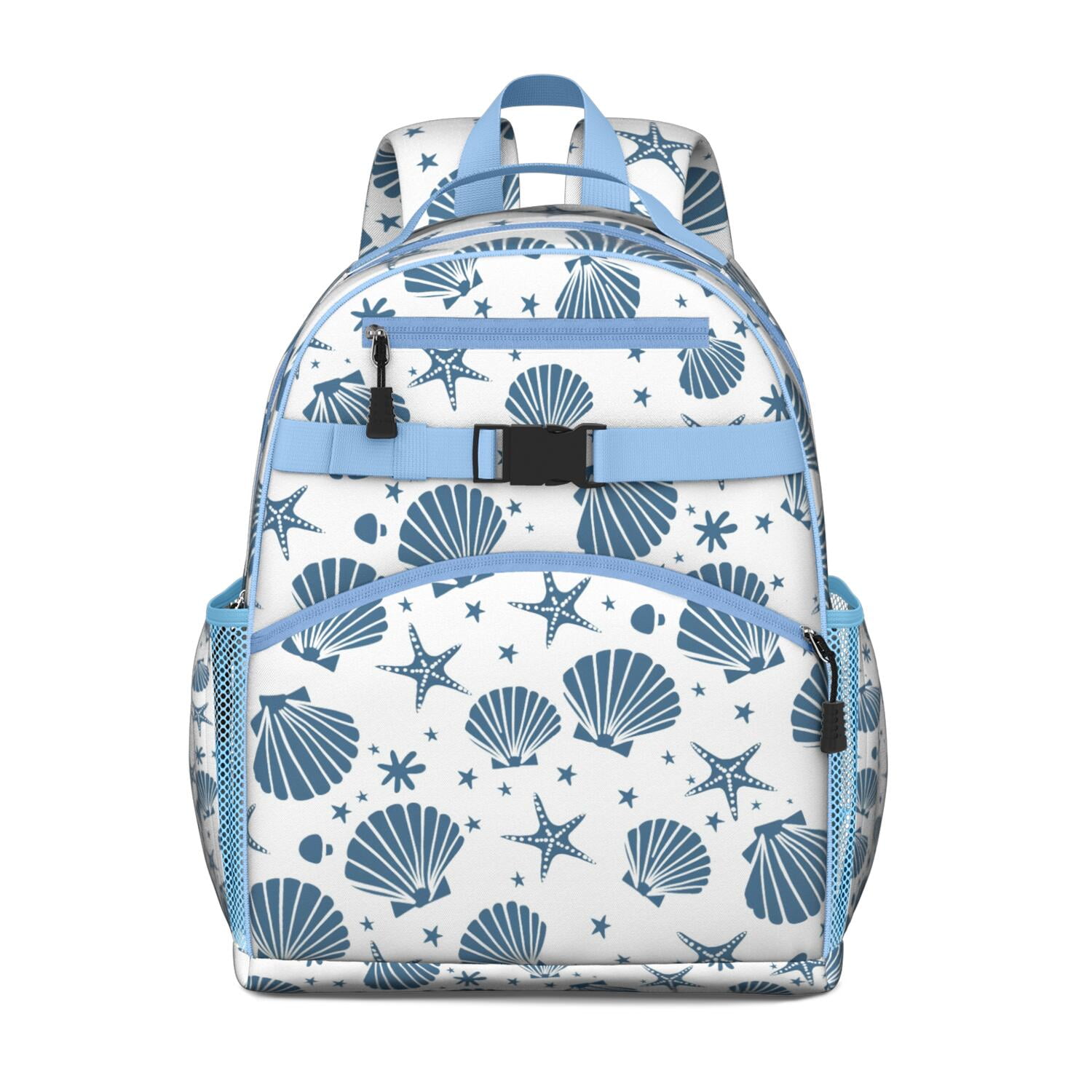 Ocean Creatures Students Backpack with Starfish, Seahorse, Fish ...