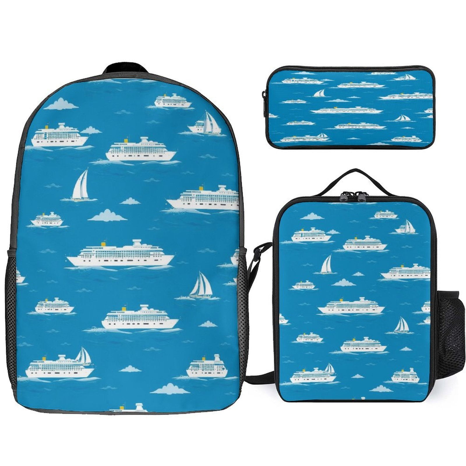 Ocean Cruise Ships Sails 3pcs/Set Student Travel Bags Laptop Daypack ...