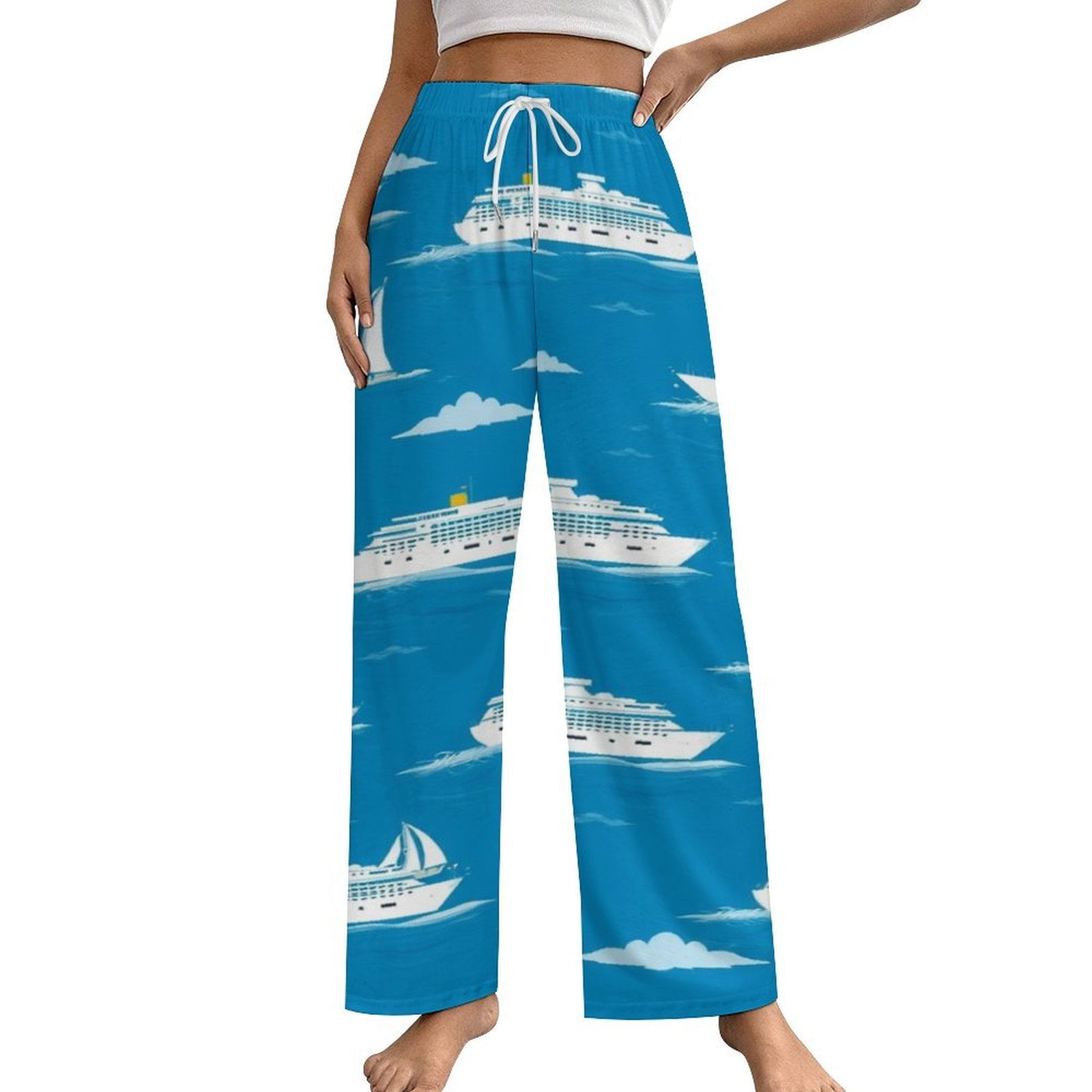 Ocean Cruise Ships Sails Women's Pajama Pants Casual Trousers - Walmart.com