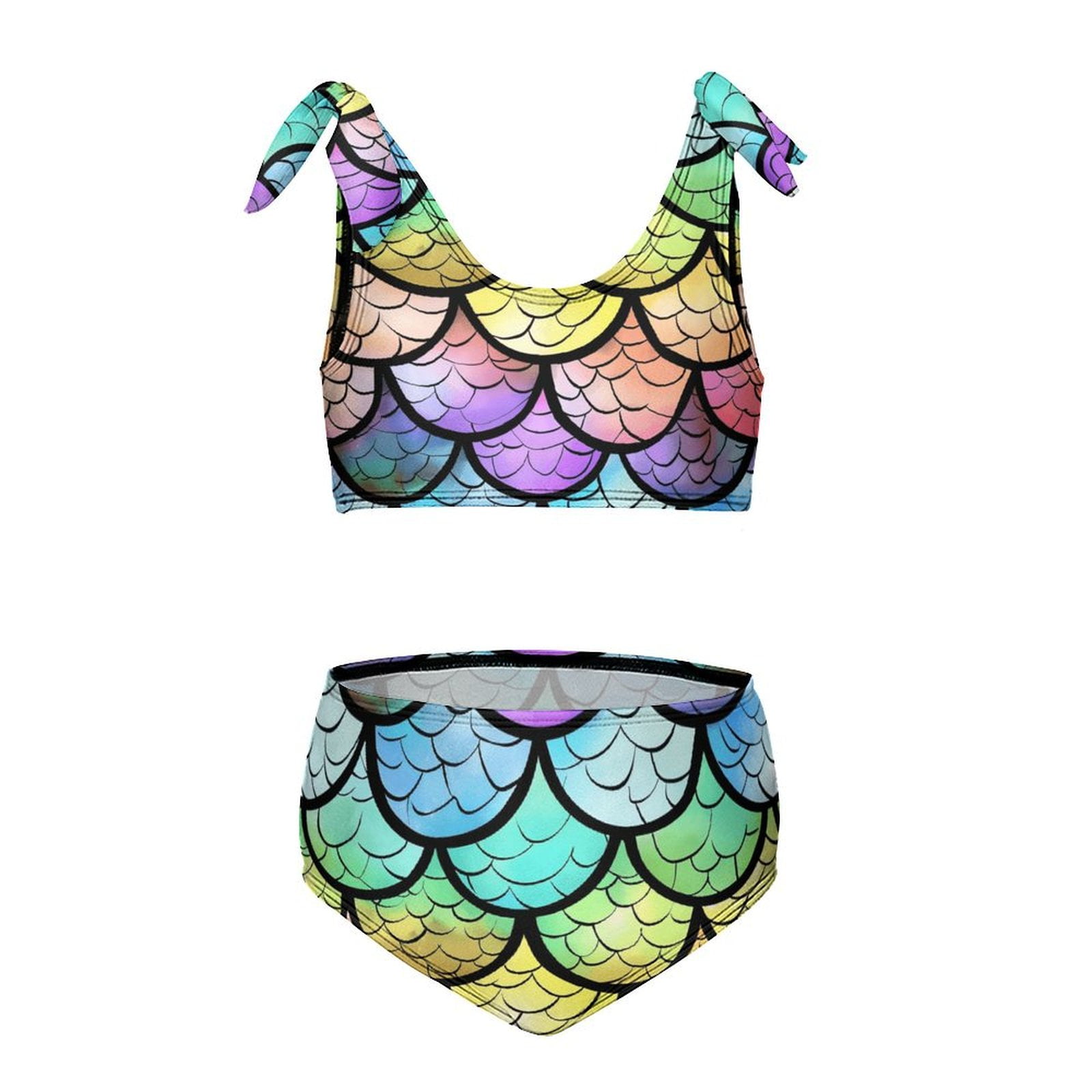 Ocean Cute Mermaid Girls' 2-Piece Tankini Swimsuit - Walmart.com