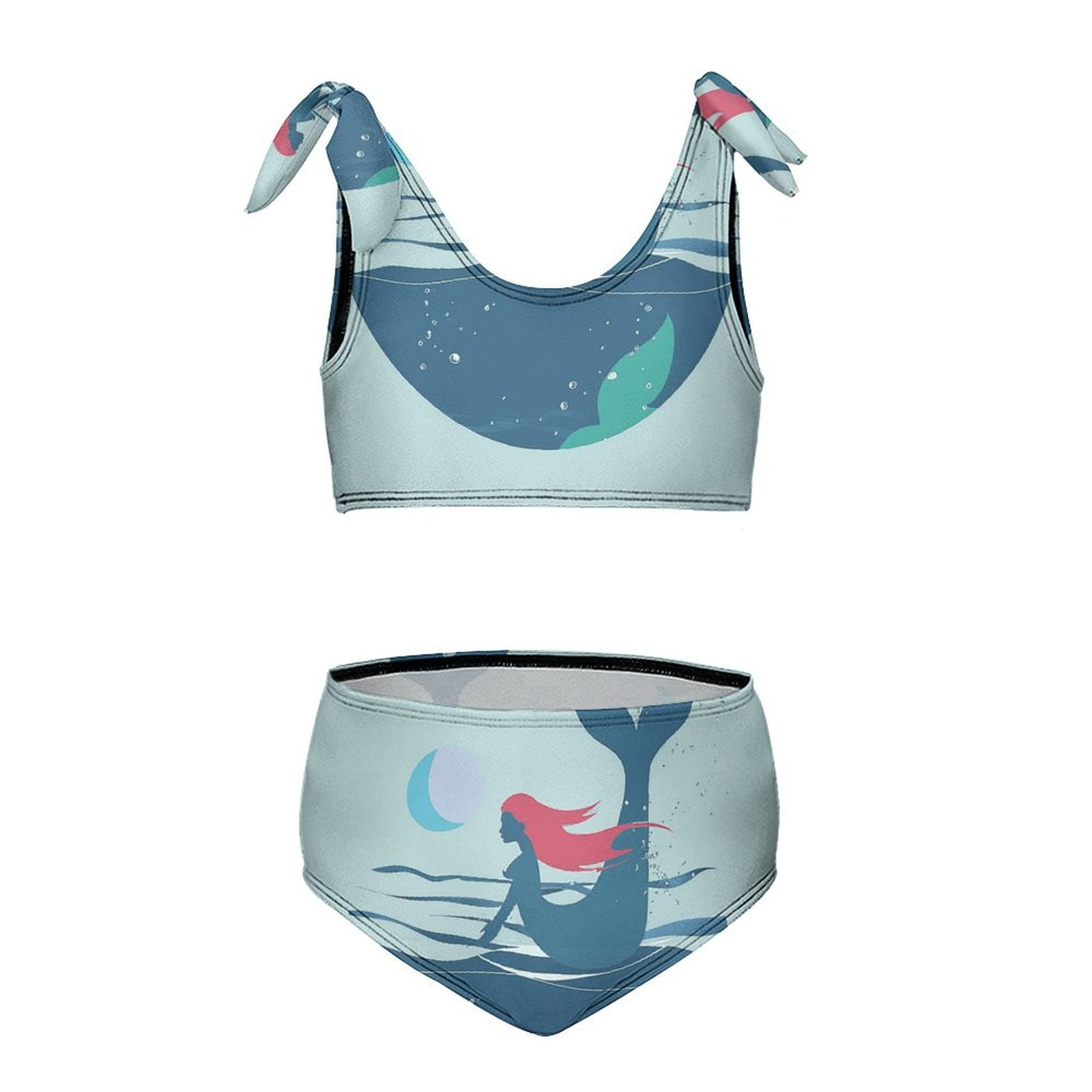 Ocean Cute Mermaid Girls' 2-Piece Tankini Swimsuit - Walmart.com