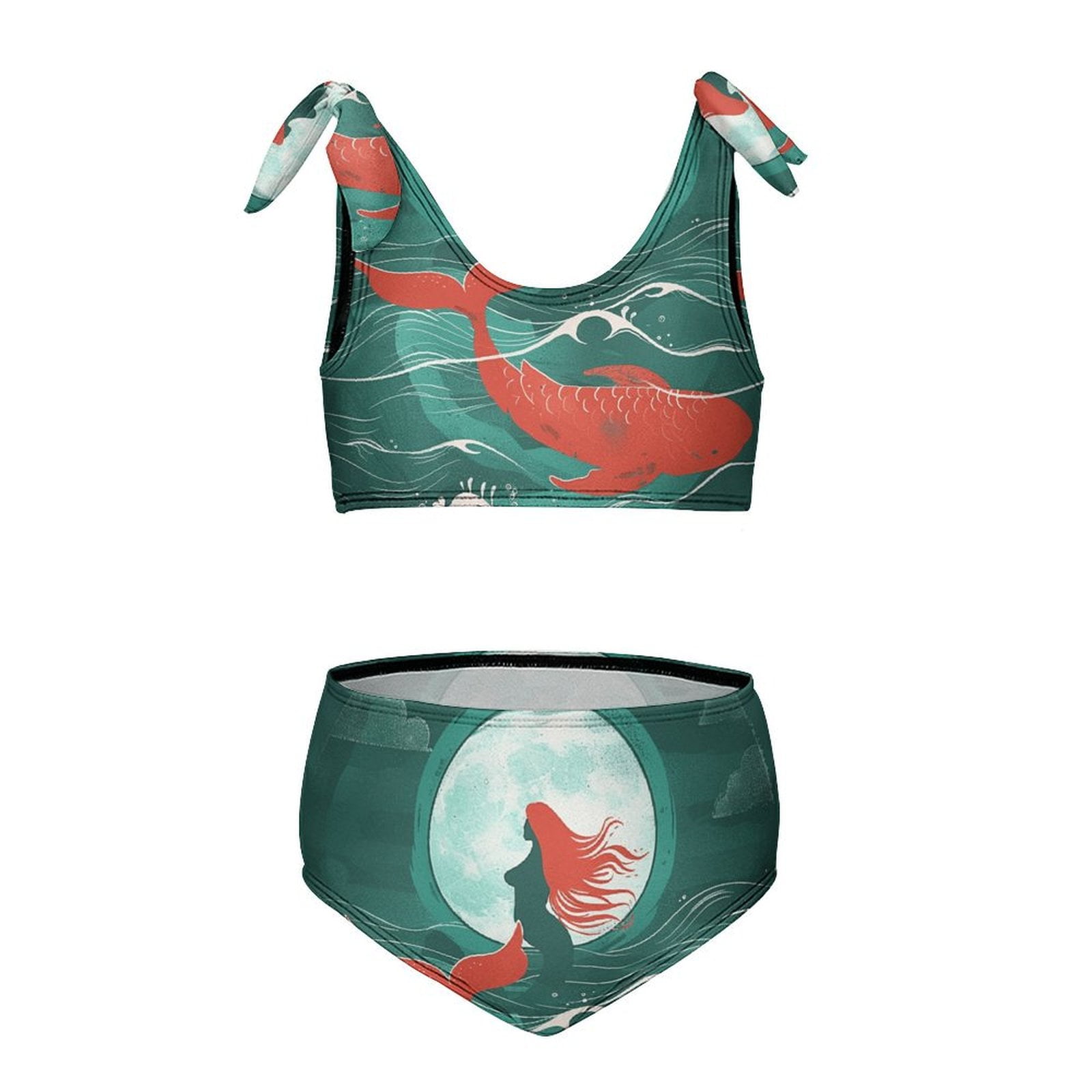Ocean Cute Mermaid Girls' 2-Piece Tankini Swimsuit - Walmart.com