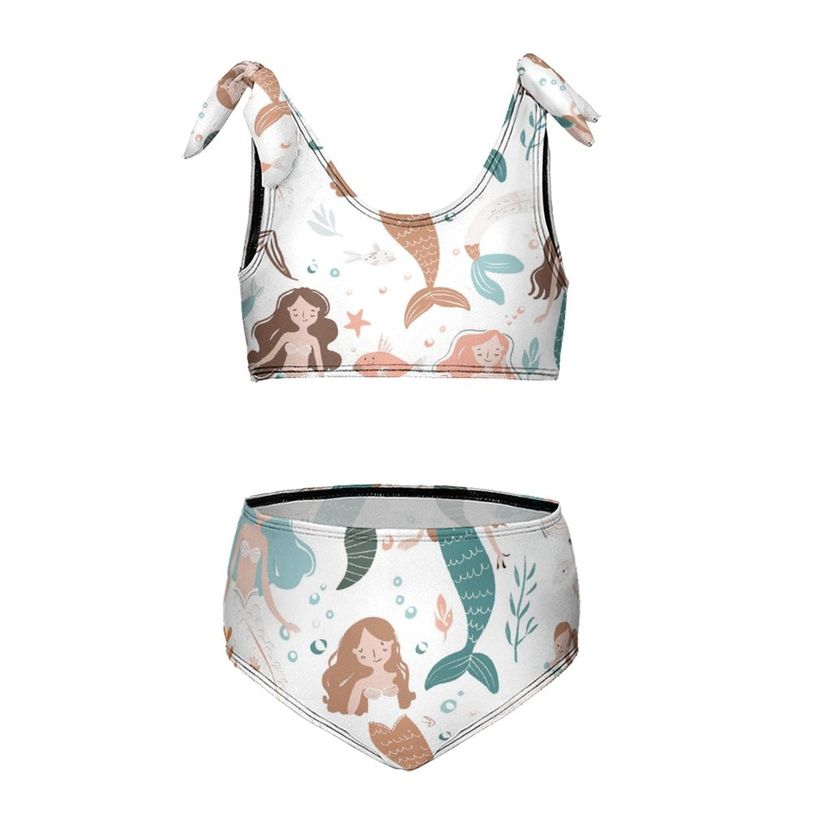 Ocean Cute Mermaid Girls' 2-Piece Tankini Swimsuit - Walmart.com