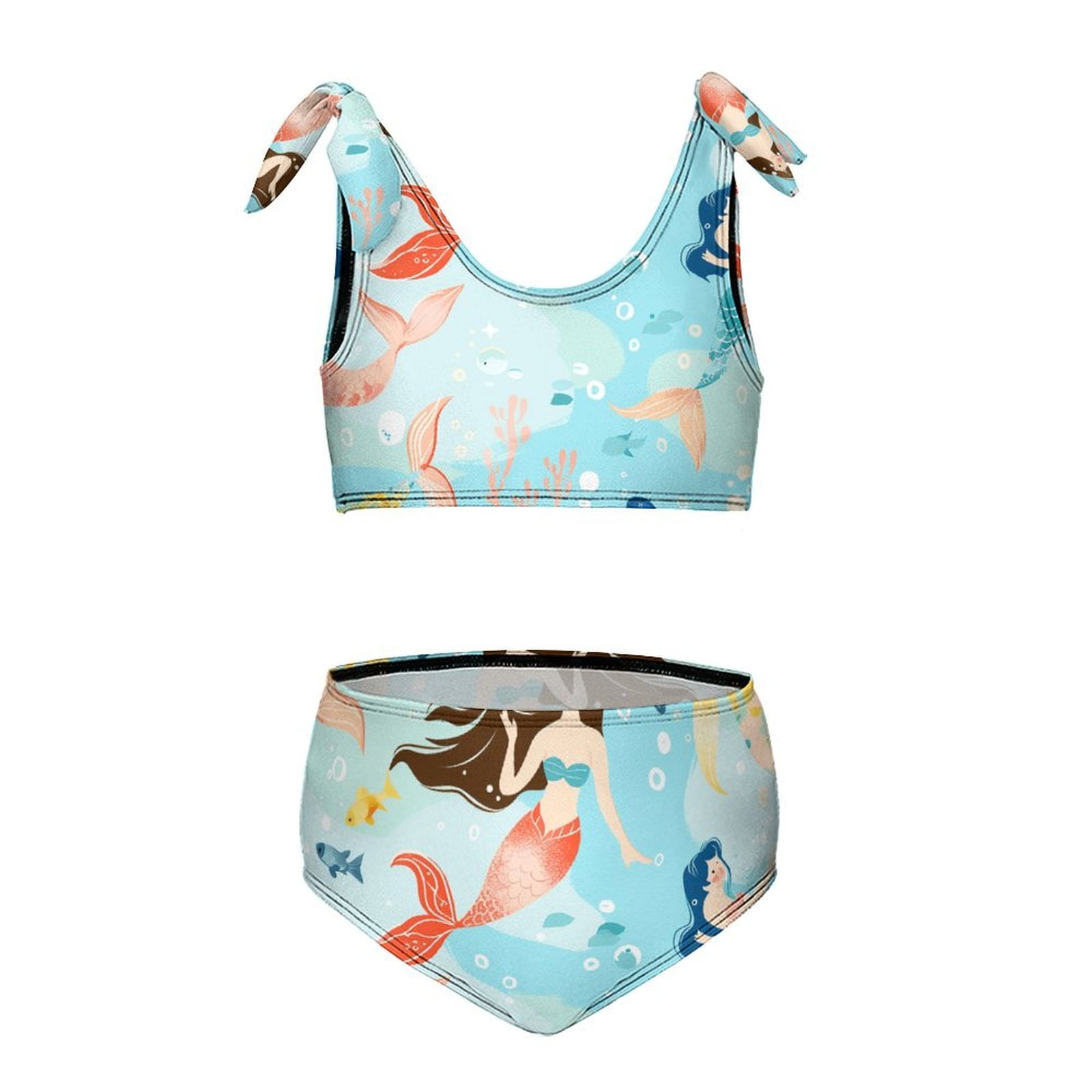 Ocean Cute Mermaid Girls' 2-Piece Tankini Swimsuit - Walmart.com