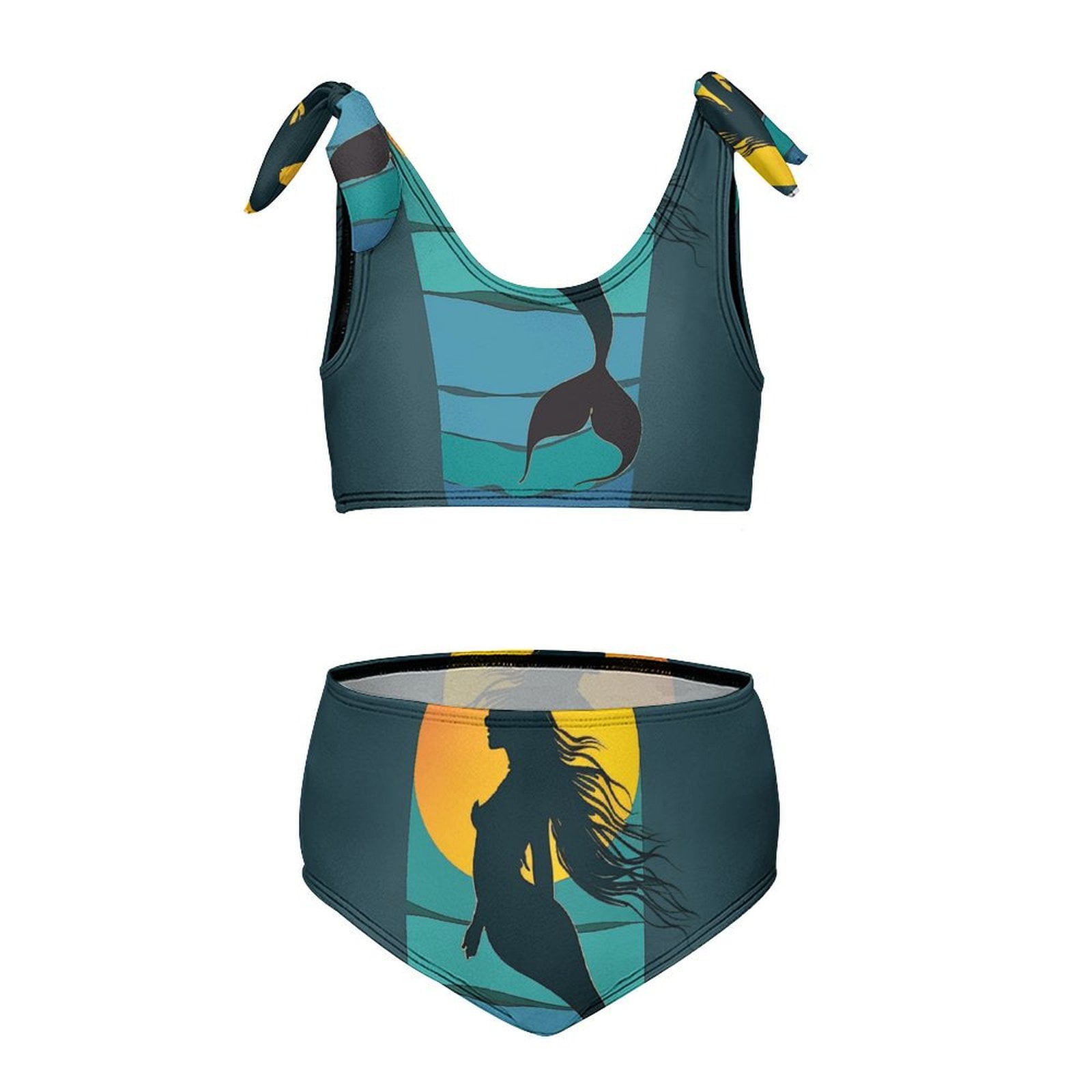 Ocean Cute Mermaid Girls' 2-Piece Tankini Swimsuit - Walmart.com