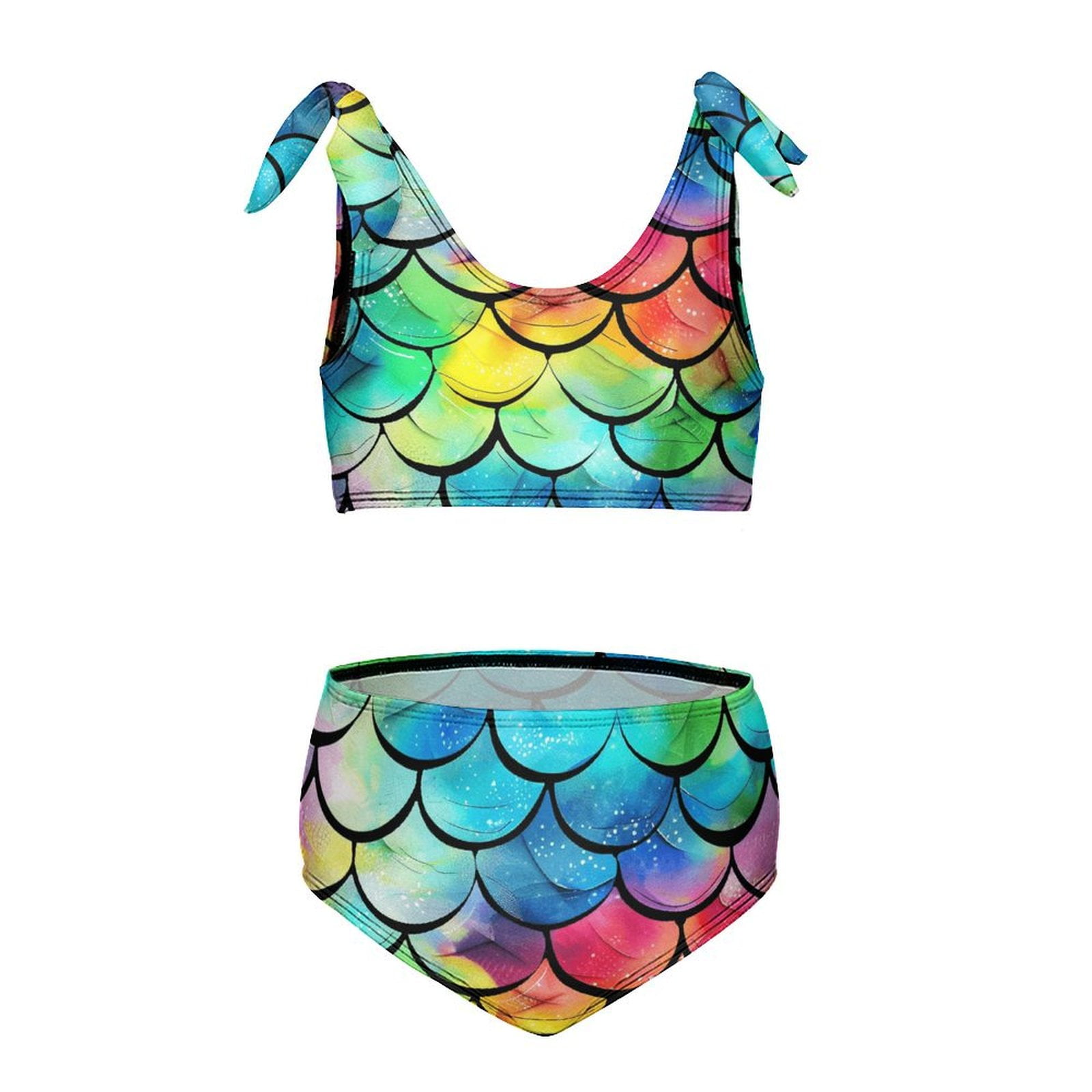 Ocean Cute Mermaid Girls' 2-Piece Tankini Swimsuit - Walmart.com