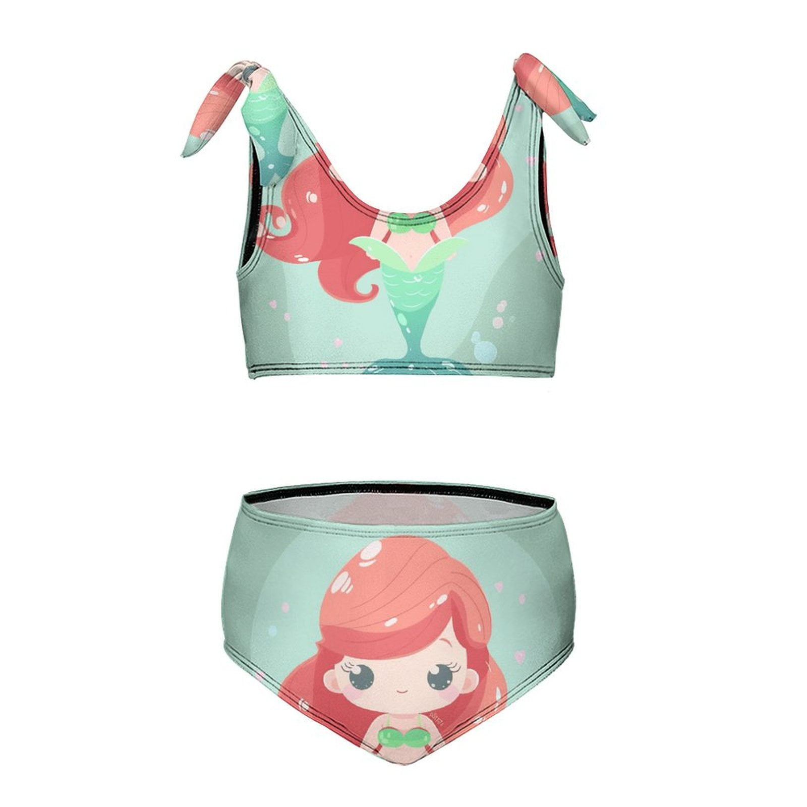 Ocean Cute Mermaid Girls' beach sports two-piece swimsuit set - Walmart.com