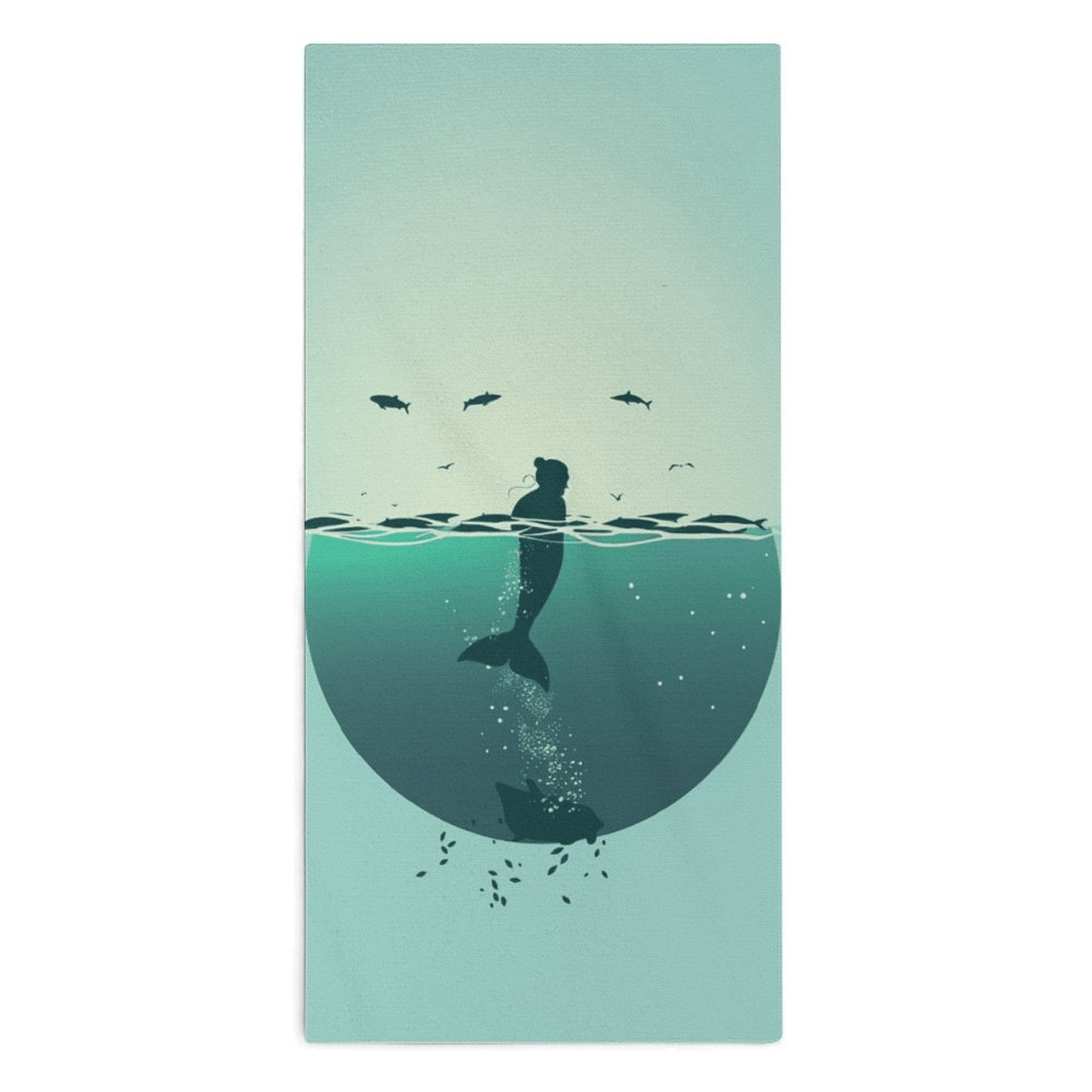 Ocean Cute Mermaid Kitchen Towels - 13.8x28.7 Inch Dish Towels ...