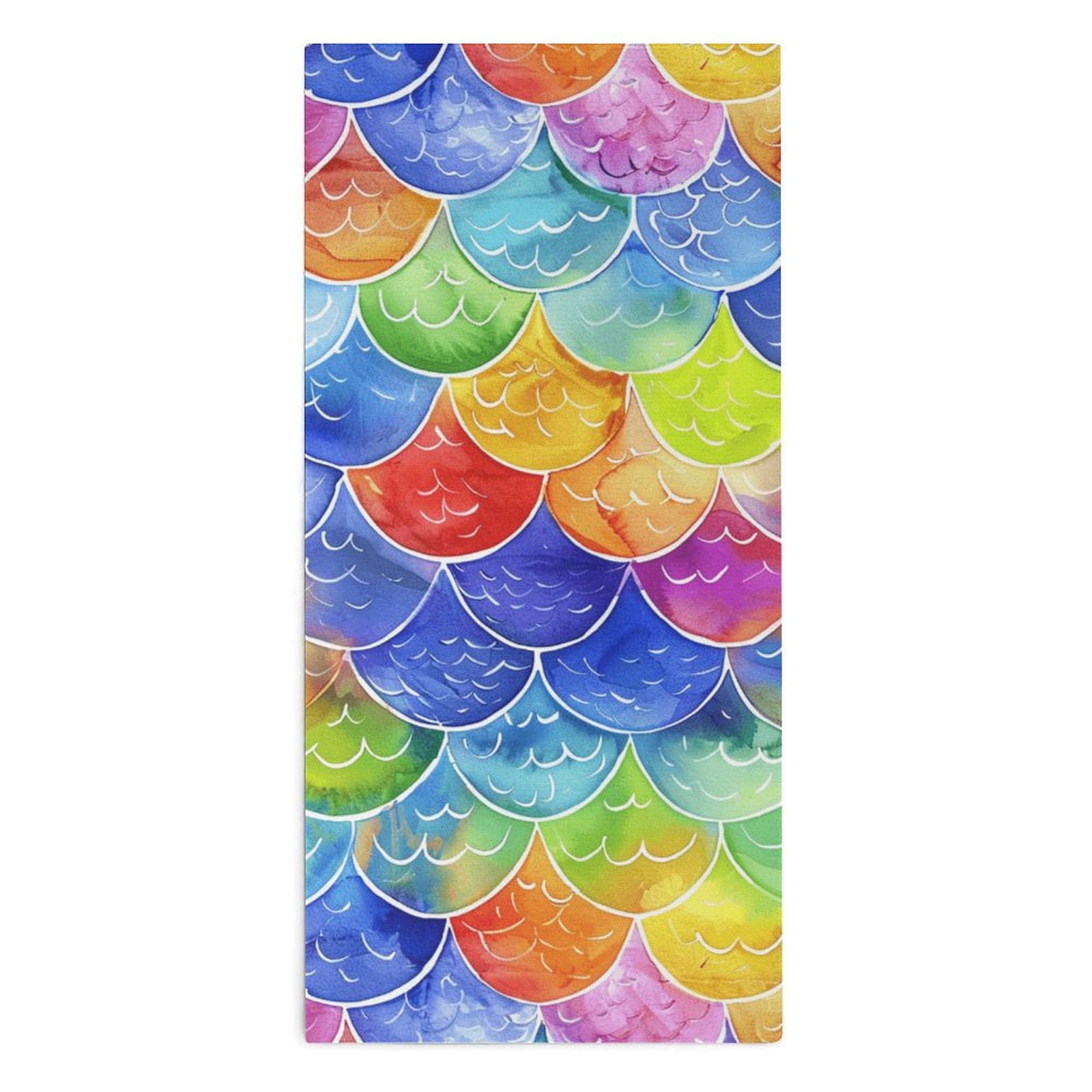 Ocean Cute Mermaid Kitchen Towels Dish Towels, 13.8x28.7 Inch Seasonal ...