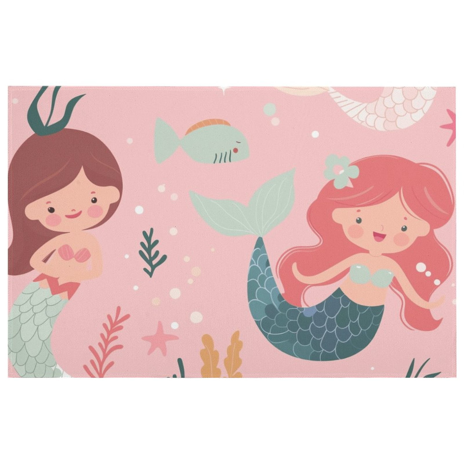 Ocean Cute Mermaid Rug - for Living Room, Bedroom, And Dining Room ...