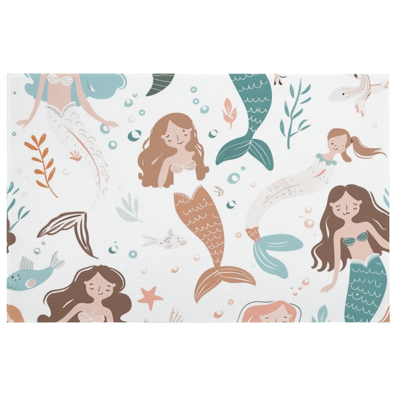 Ocean Cute Mermaid Rug - for Living Room, Bedroom, And Dining Room ...