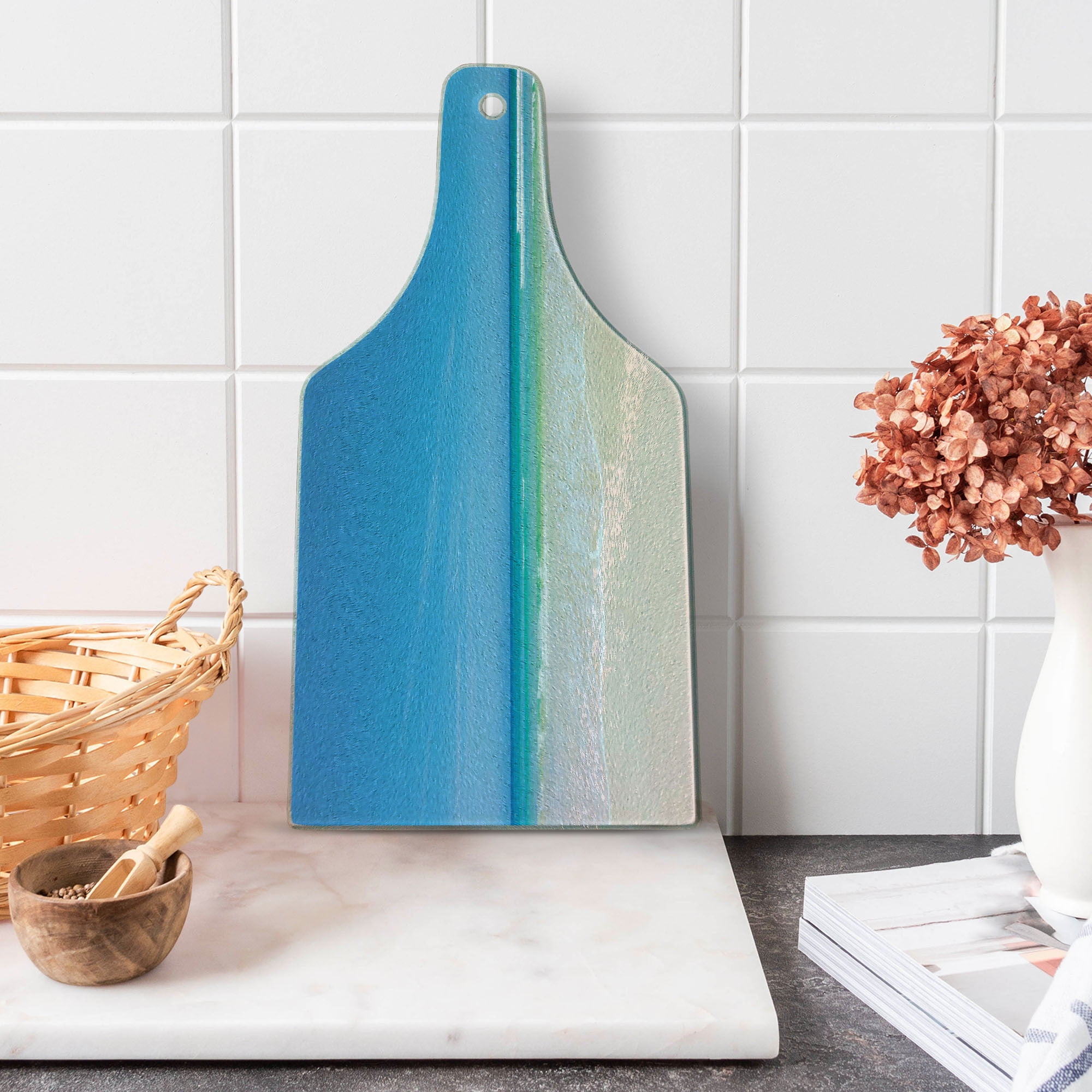 Ocean Cutting Board, Summer Sandy Paradise Beach Sea and Sunny Sky Scene Secret Dream Space ...