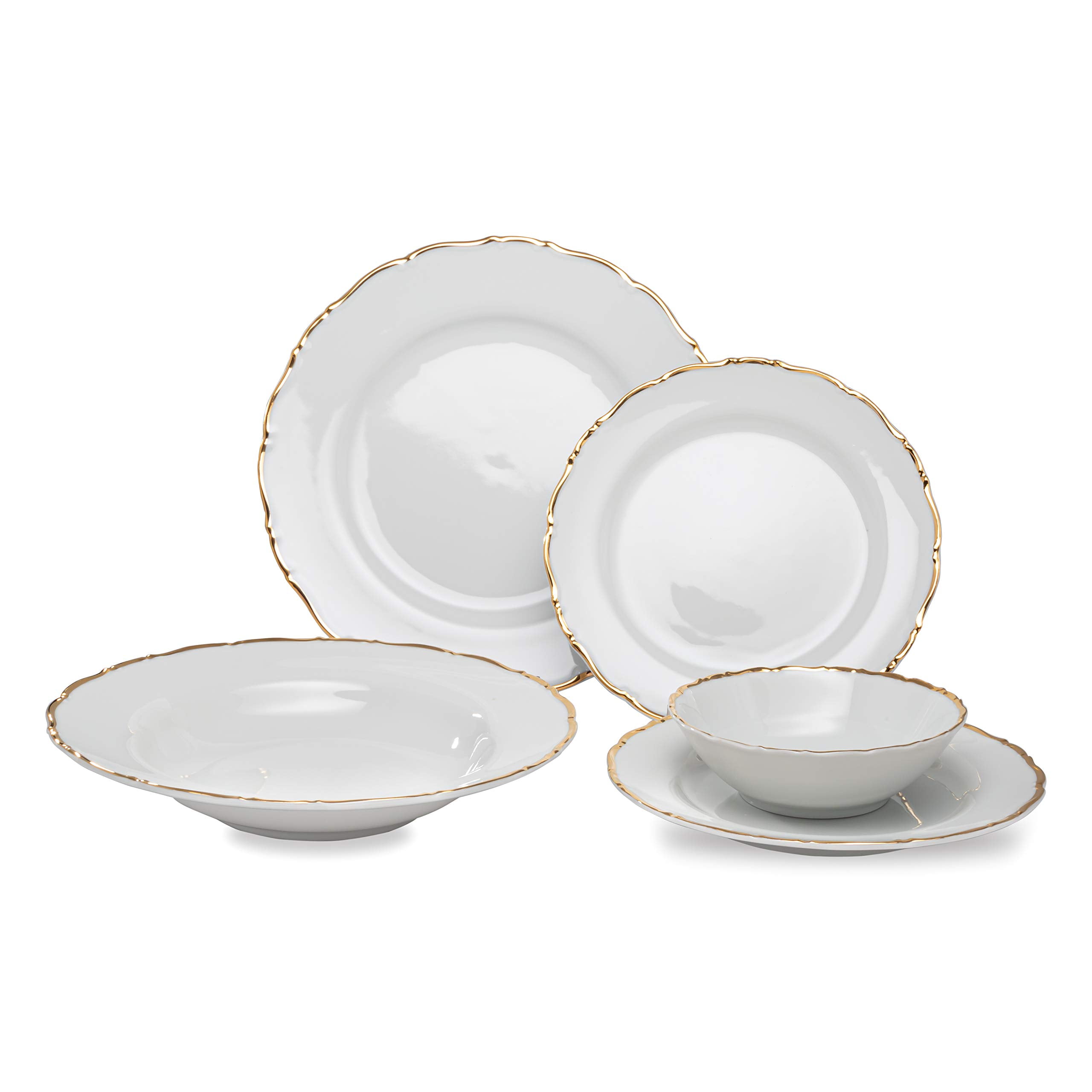 Ocean Décor China Dinnerware Set: Set of Fine Porcelain Dishes ...