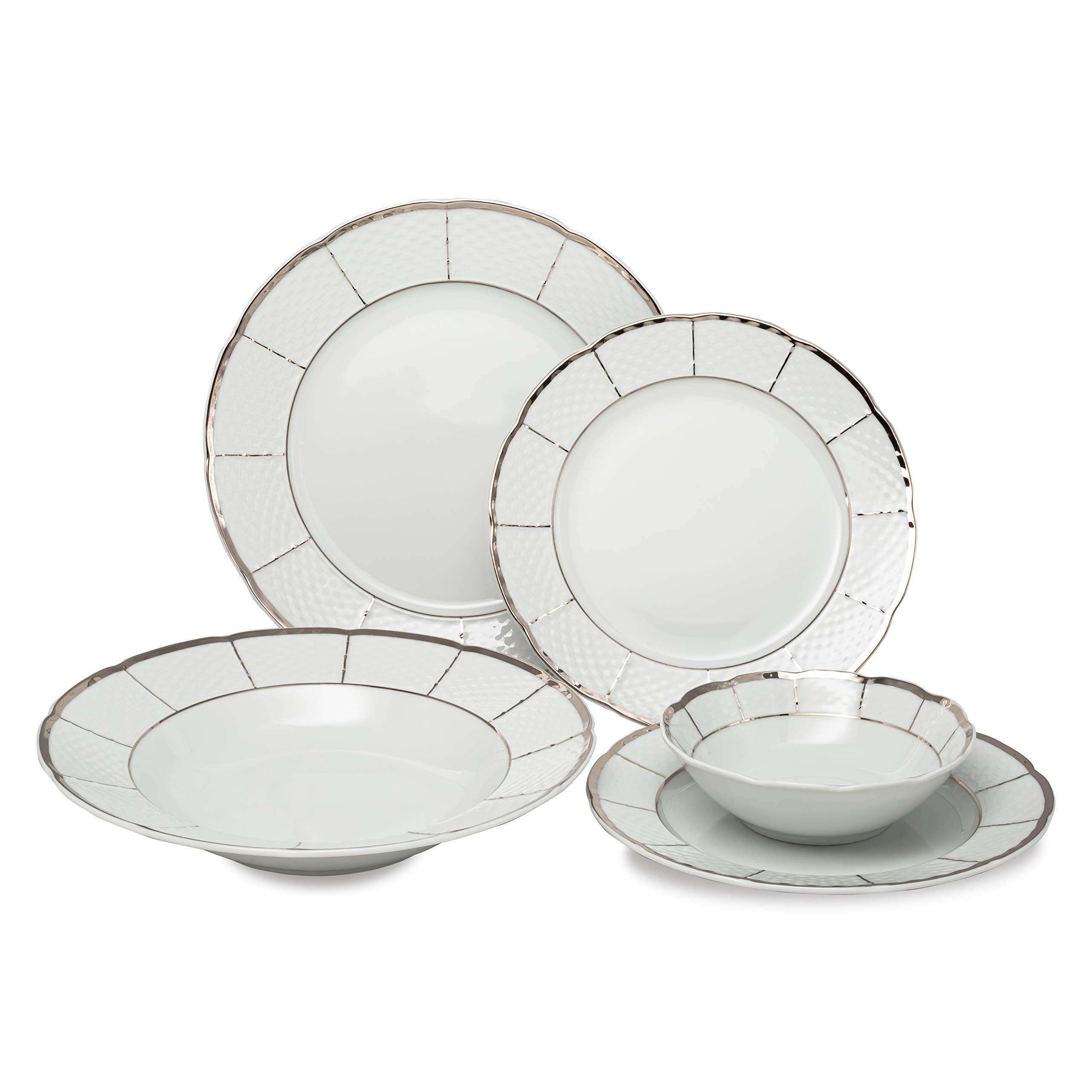 Ocean Dcor China Dinnerware Set: Set of Fine Porcelain Dishes - Service ...