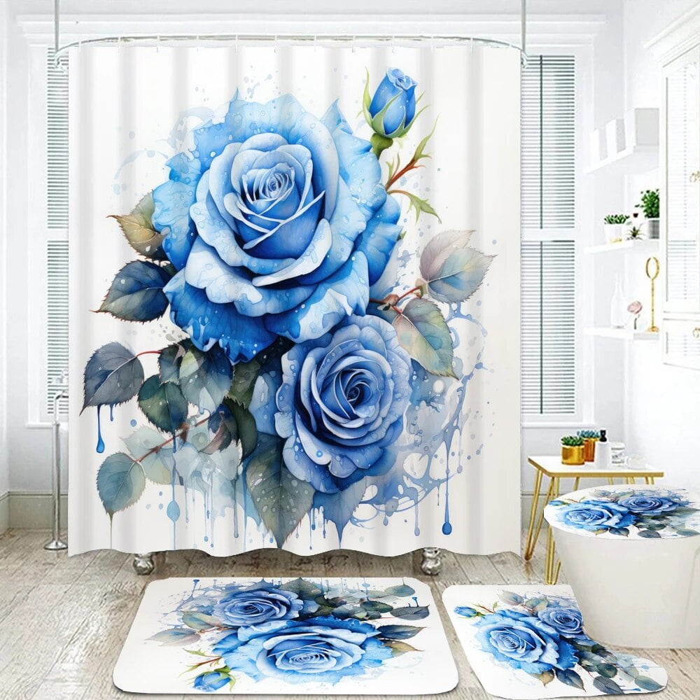 Ocean Dolphin Bathroom Set Animal Waterproof Fabric Shower Curtain Sea ...