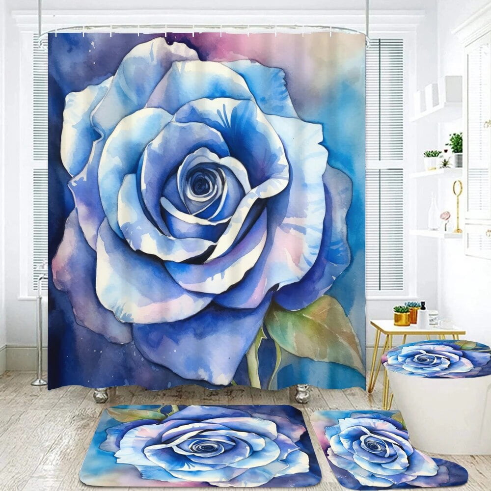 Ocean Dolphin Bathroom Set Animal Waterproof Fabric Shower Curtain Sea ...