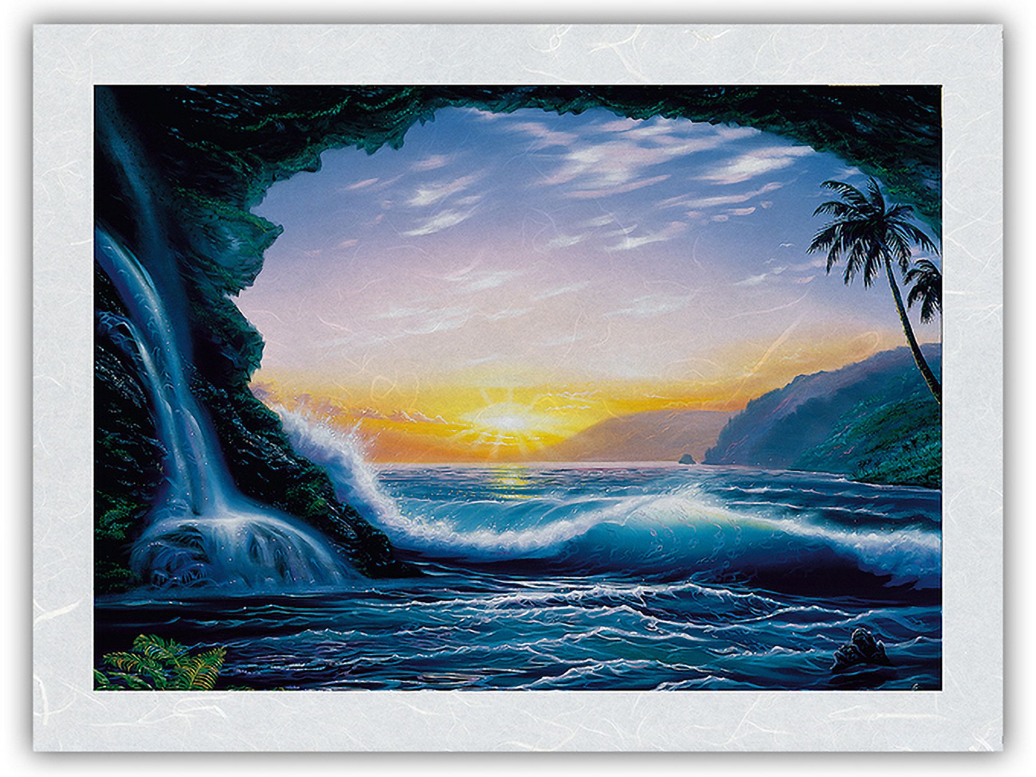 Ocean Dream - Hawaiian Waves at Sunset - From an Original Color ...