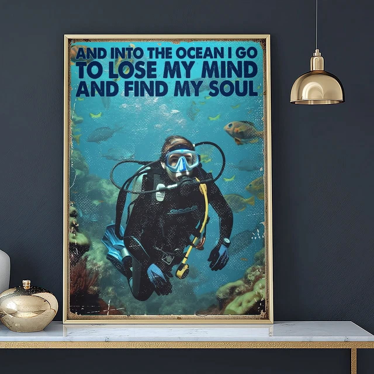 Ocean Driver To Lose My Mind And Find My Soul Poster Print Art Vintage ...