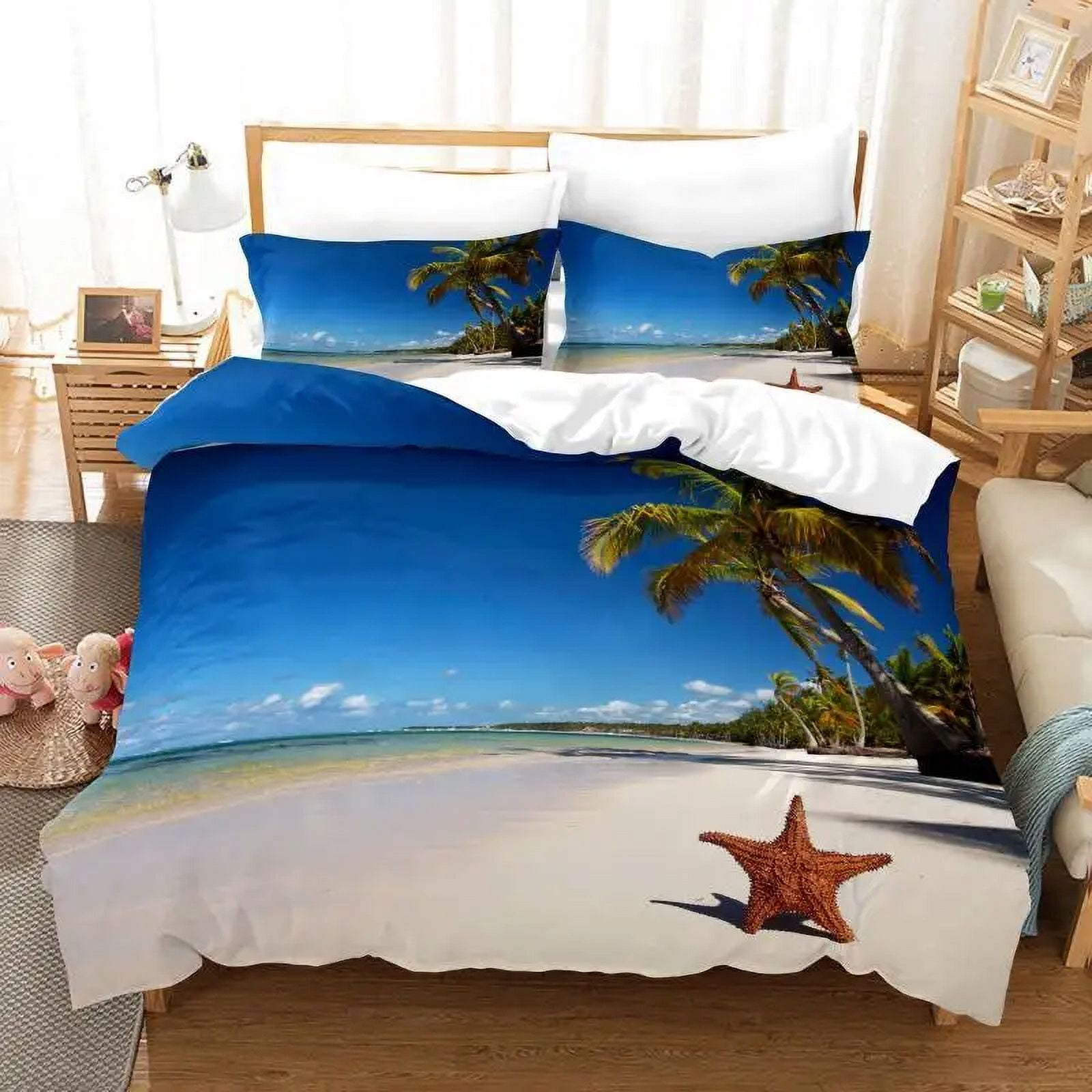 Ocean Duvet Cover Set Summer Beach r Hawaiian Vaion Style Bedding Set ...