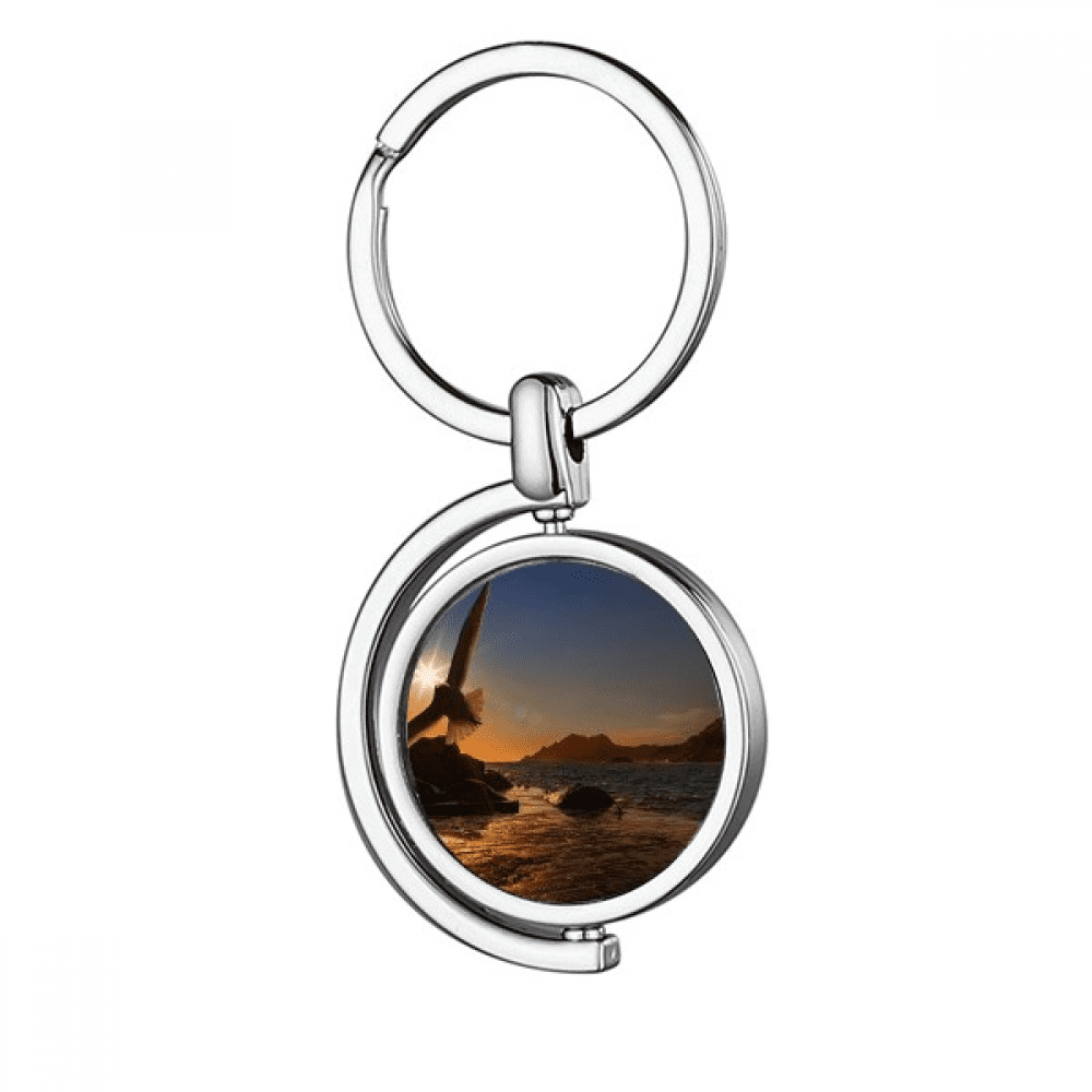 Ocean Eagle Science Nature Picture Rotating Keychain Metal Keyring ...