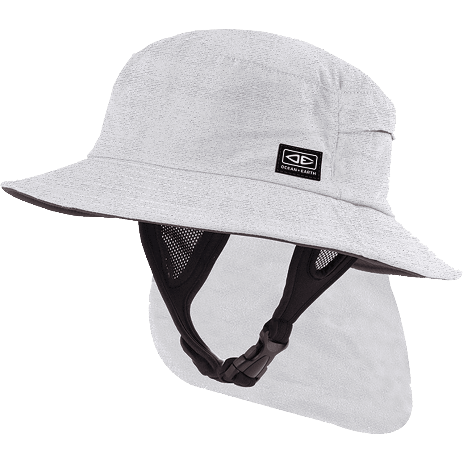 Ocean & Earth Indo Stiff Peak Surf Sun Hat UPF50+, Small, White Marle ...