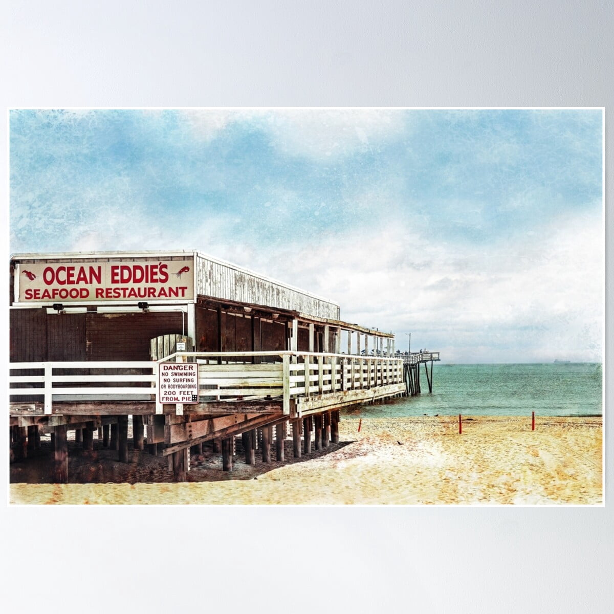 Ocean Eddie'S-Version 2 Poster Wall Art, Modern Wall Decor For Living ...